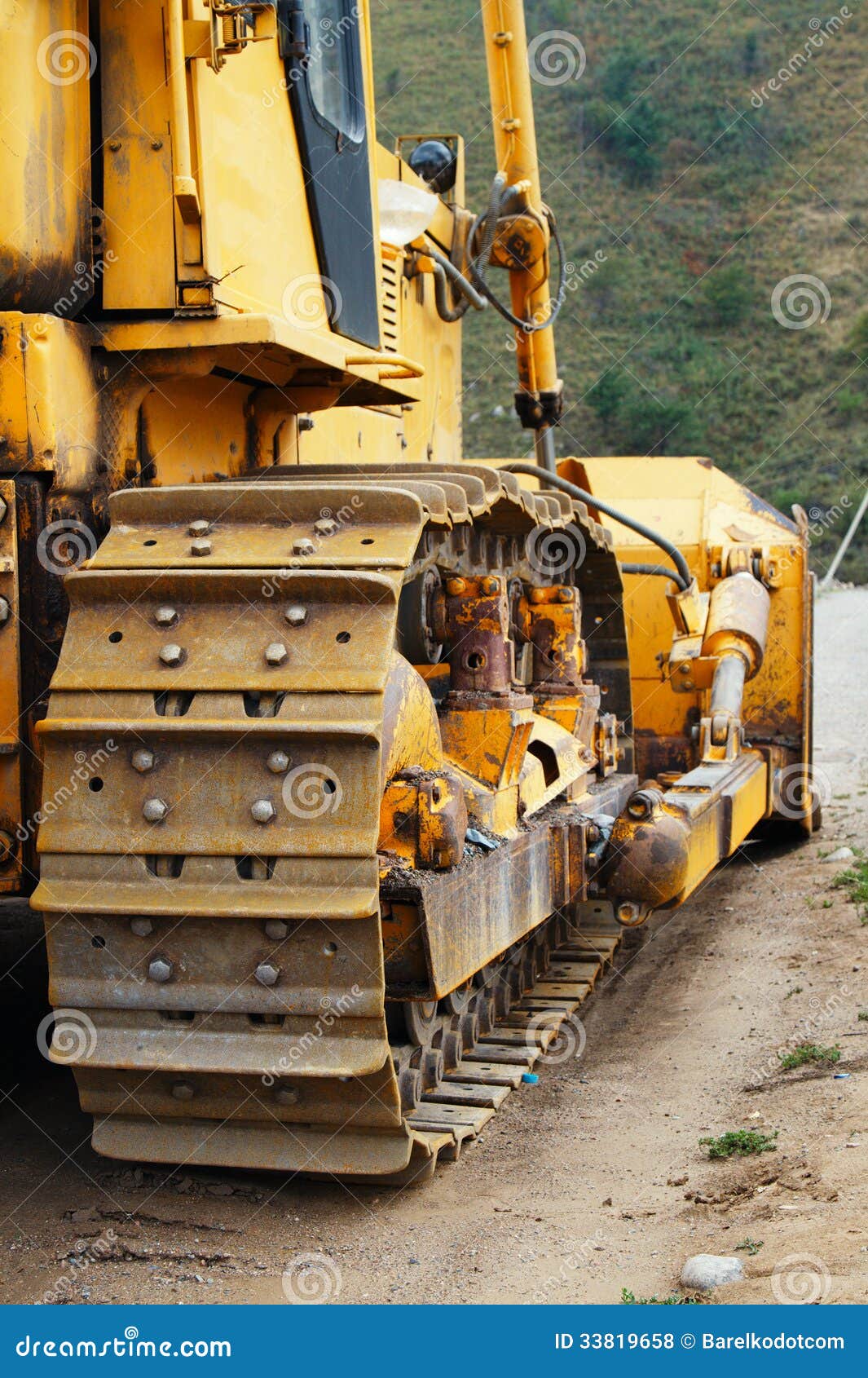 Bulldozer at work stock photo. Image of earth, construction - 33819658