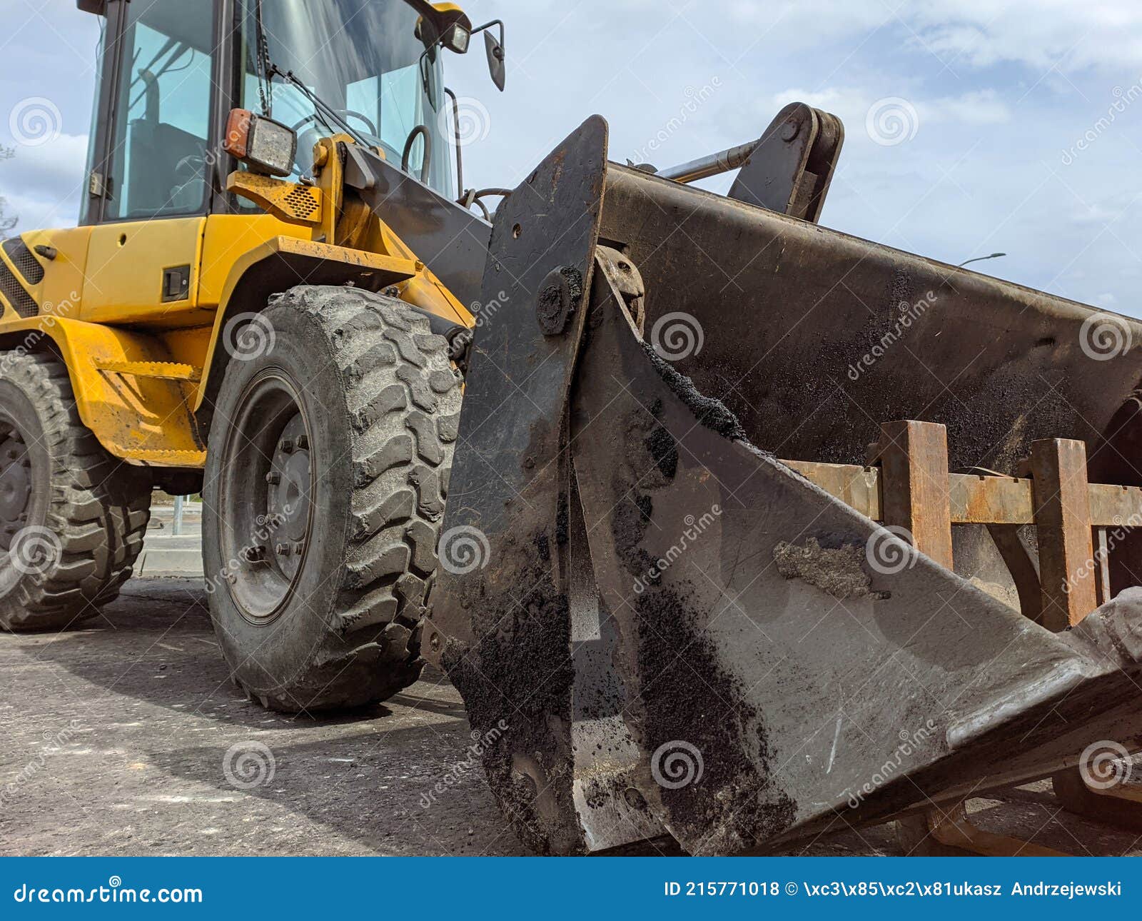 Bulldozer on the work stock photo. Image of soil, colors - 215771018