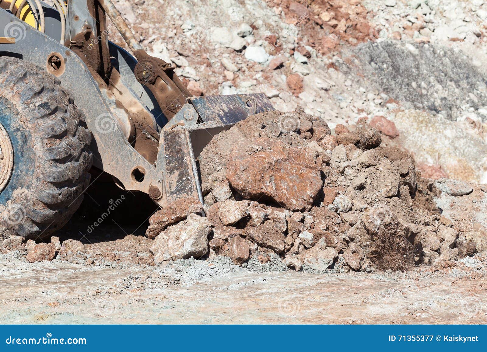 The Bulldozer Working in Coal Mines Stock Image - Image of opencast ...