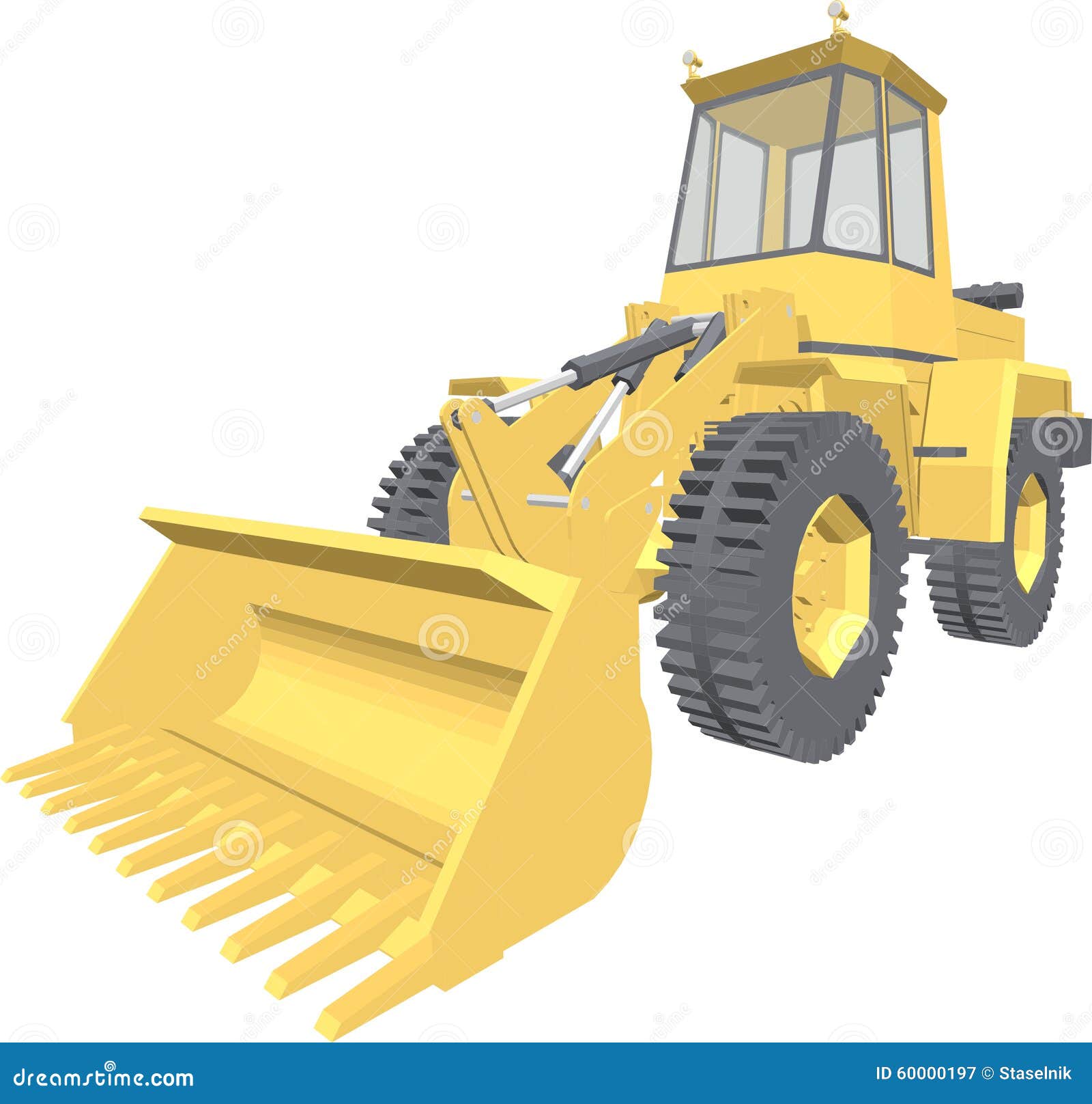 Dozer Root Rake Attachments Vector Art | CartoonDealer.com #294187827