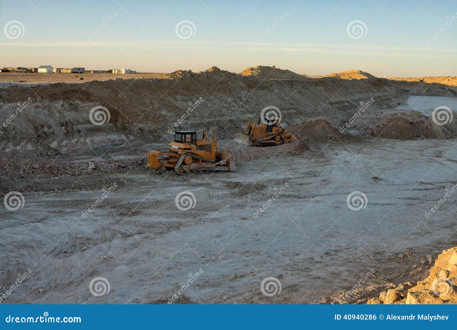 Bulldozers. stock photo. Image of building, digger, large - 40940286