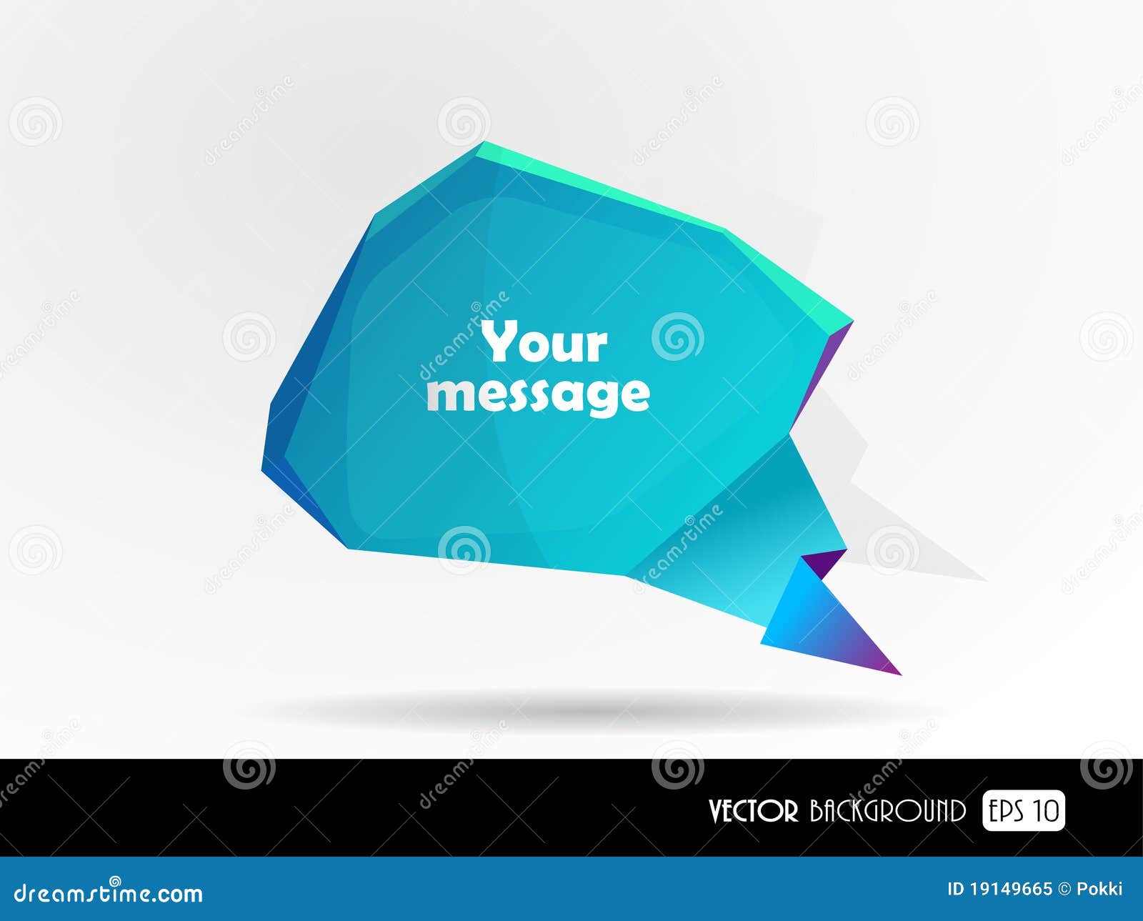 Bulle bleue de message. illustration de vecteur. Illustration of courbe ...