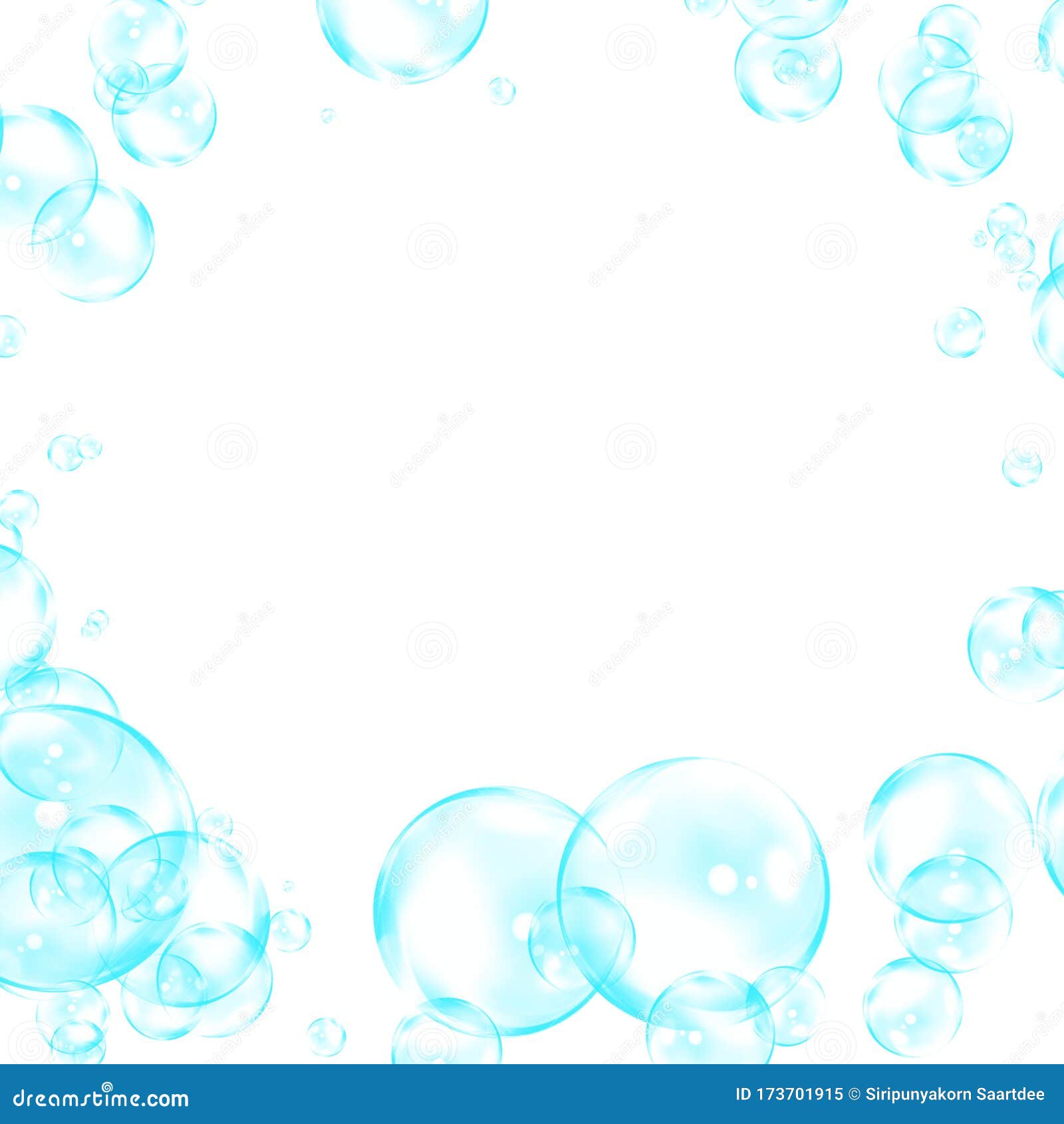 Bulle Bleue Sur Fond Blanc. Illustration Stock - Illustration du cercle ...