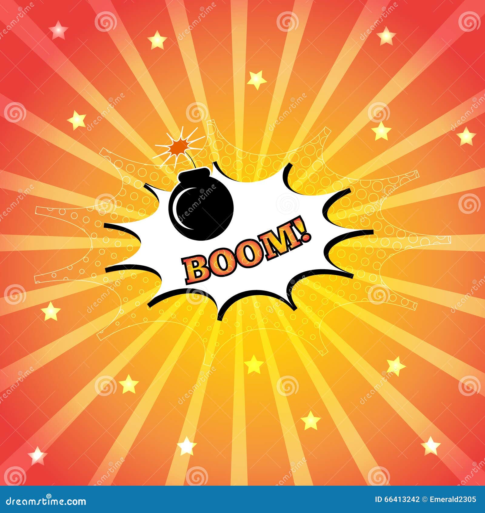 Bulle Comique De La Parole Bruit Art Vector Illustration Illustration ...