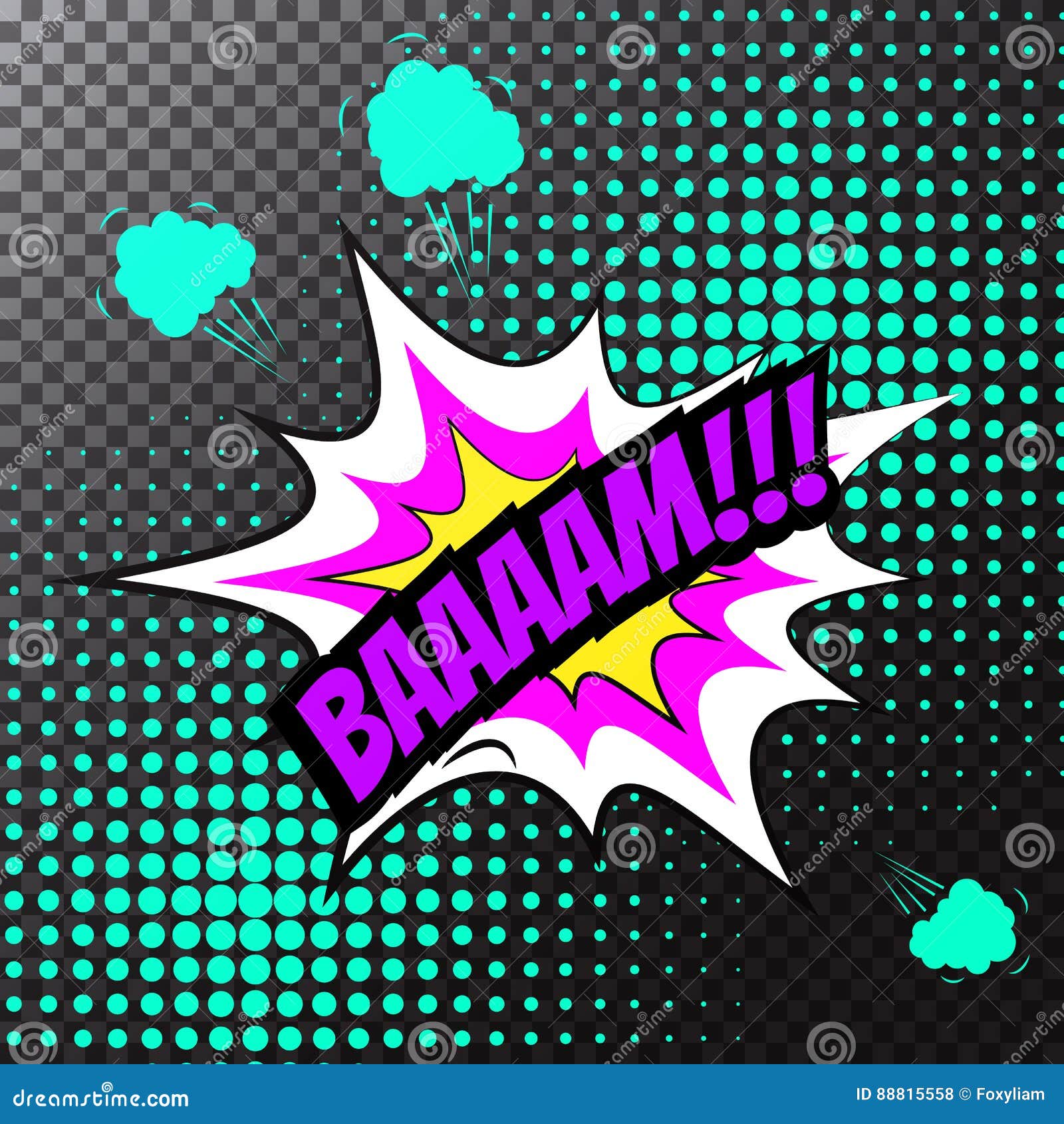 Bulle Comique De La Parole D'art De Bruit, Bam Illustration de Vecteur ...