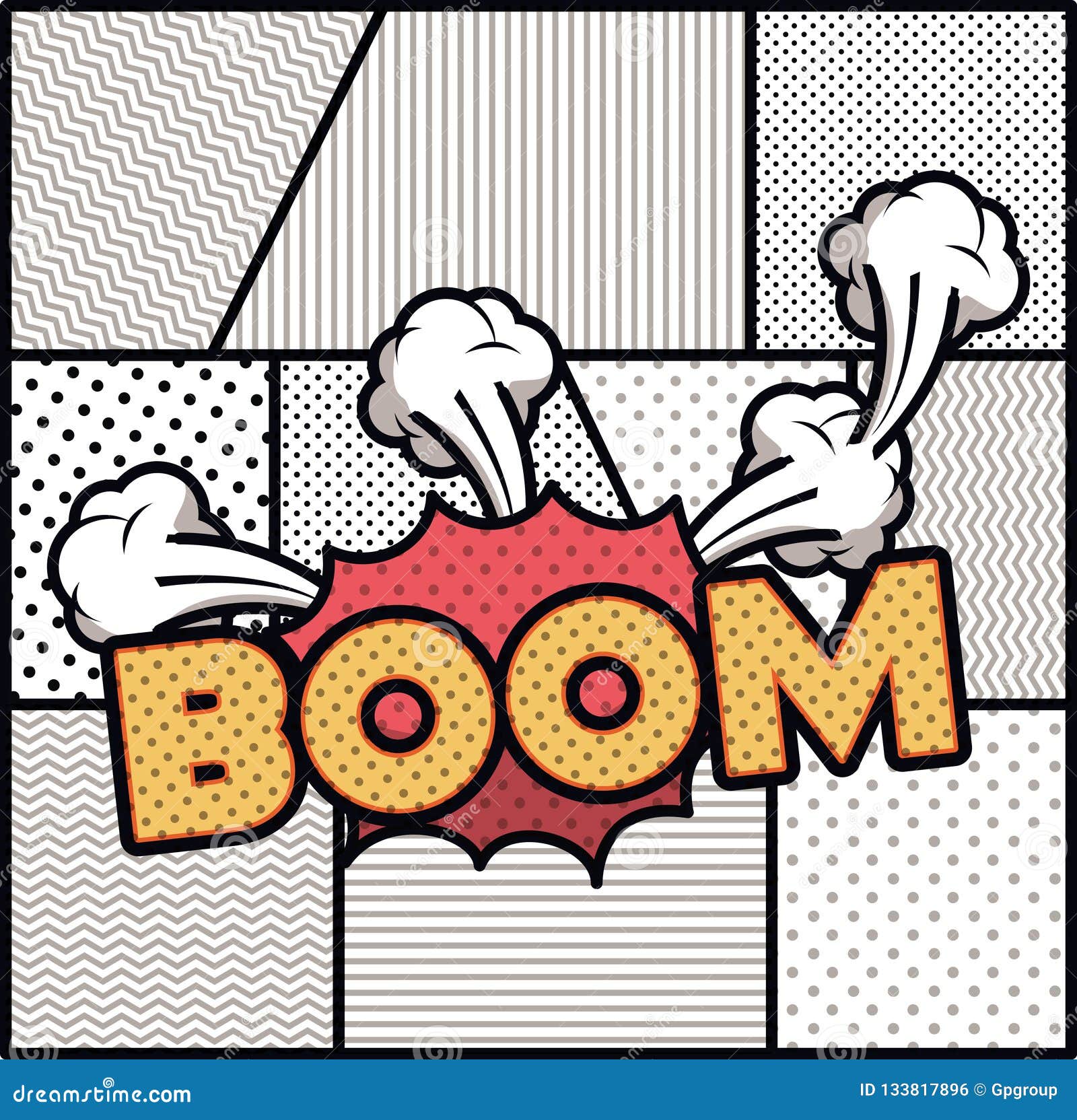 Bulle D'expression Avec Le Style D'art De Bruit De Boom Illustration de ...