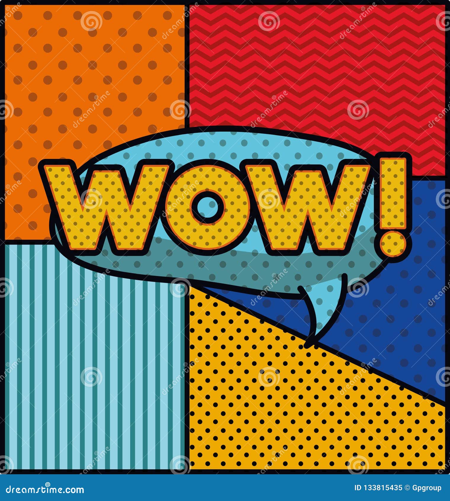 Bulle D'expression Avec Wouah Le Style D'art De Bruit Illustration de ...