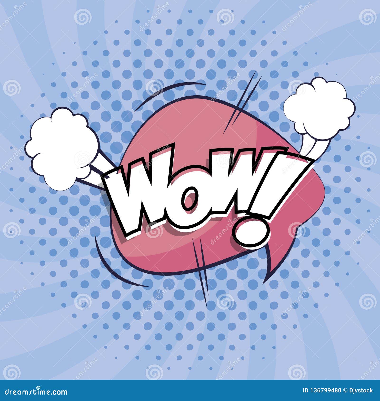 Bulle D'expression Avec Wouah Le Style D'art De Bruit Illustration de ...