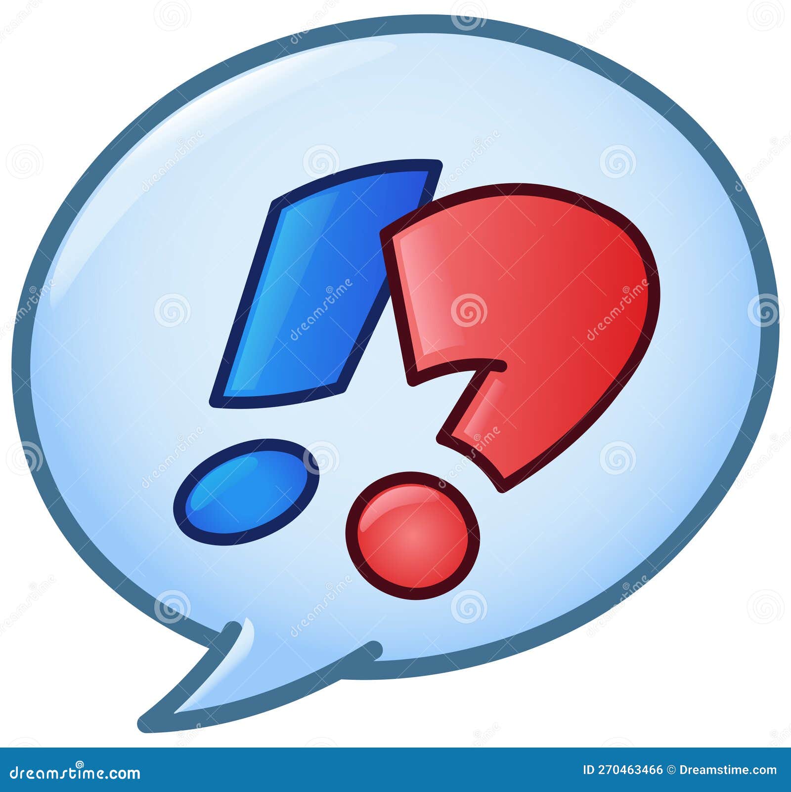 Bulle De Discours Avec Question Et Exclamation Illustration de Vecteur ...