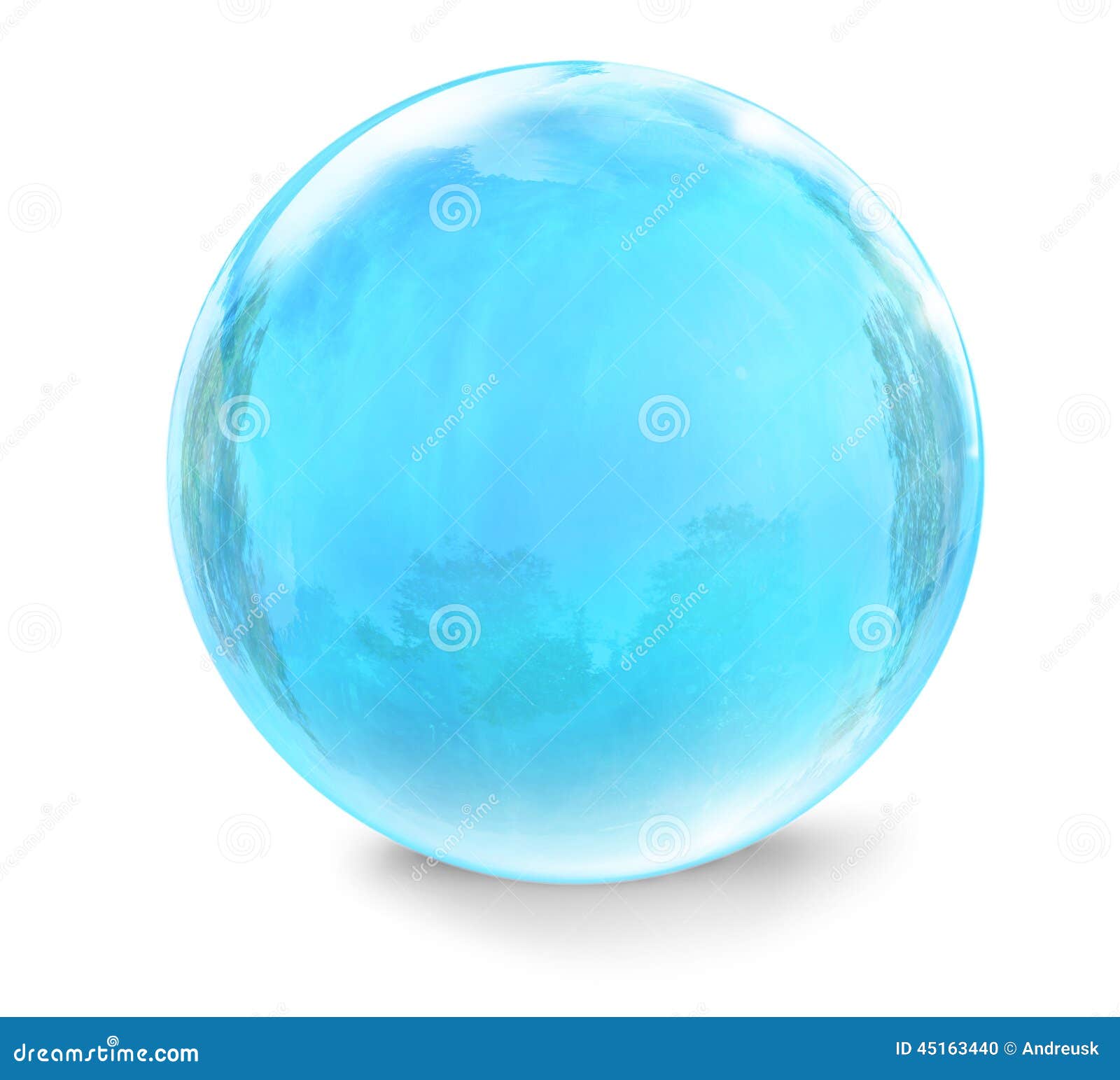 Bulle en verre bleue illustration stock. Illustration of fond - 45163440