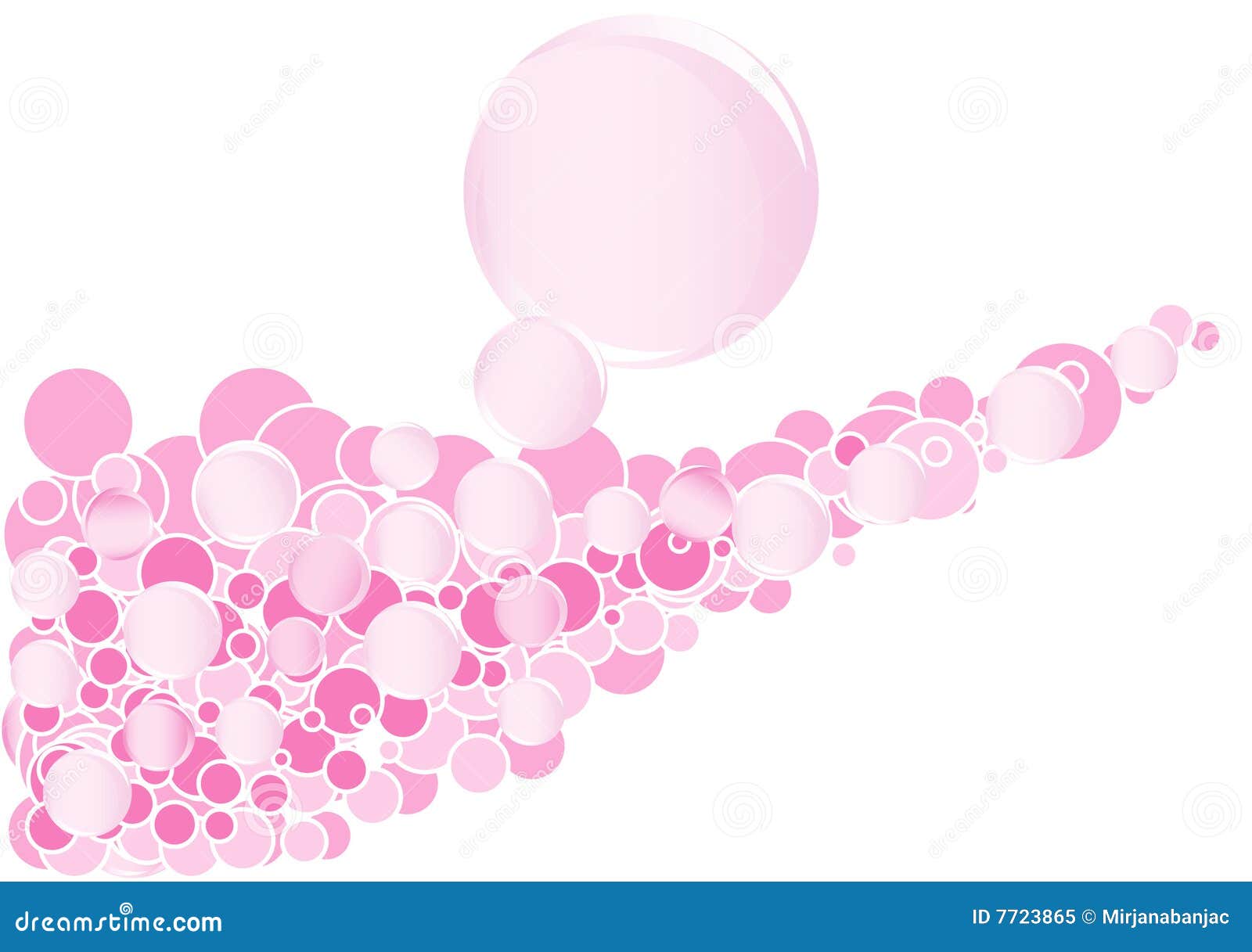 Bulle rose illustration de vecteur. Illustration du détail - 7723865
