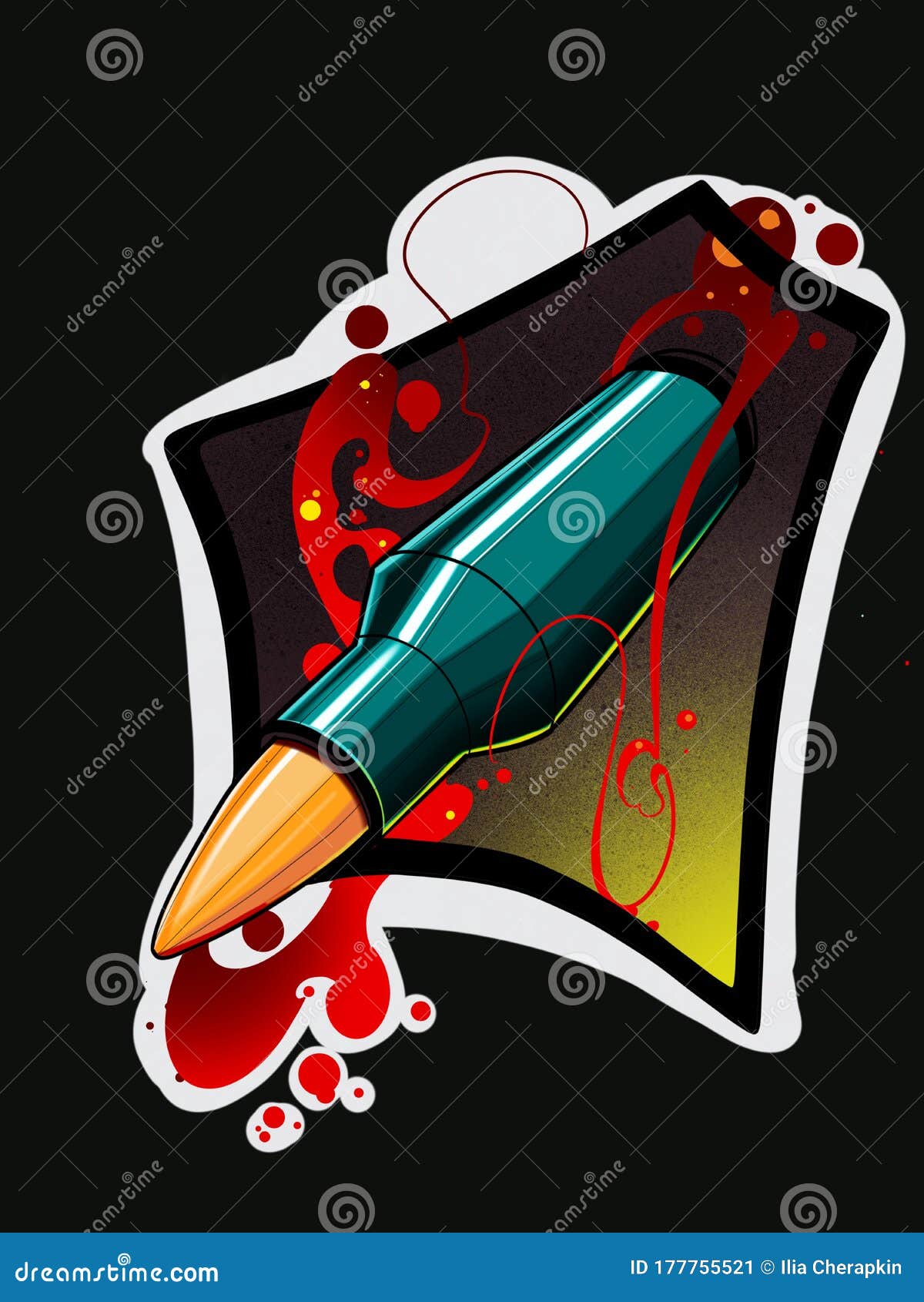 Bullet Fire stock illustration. Illustration of equipment - 177755521