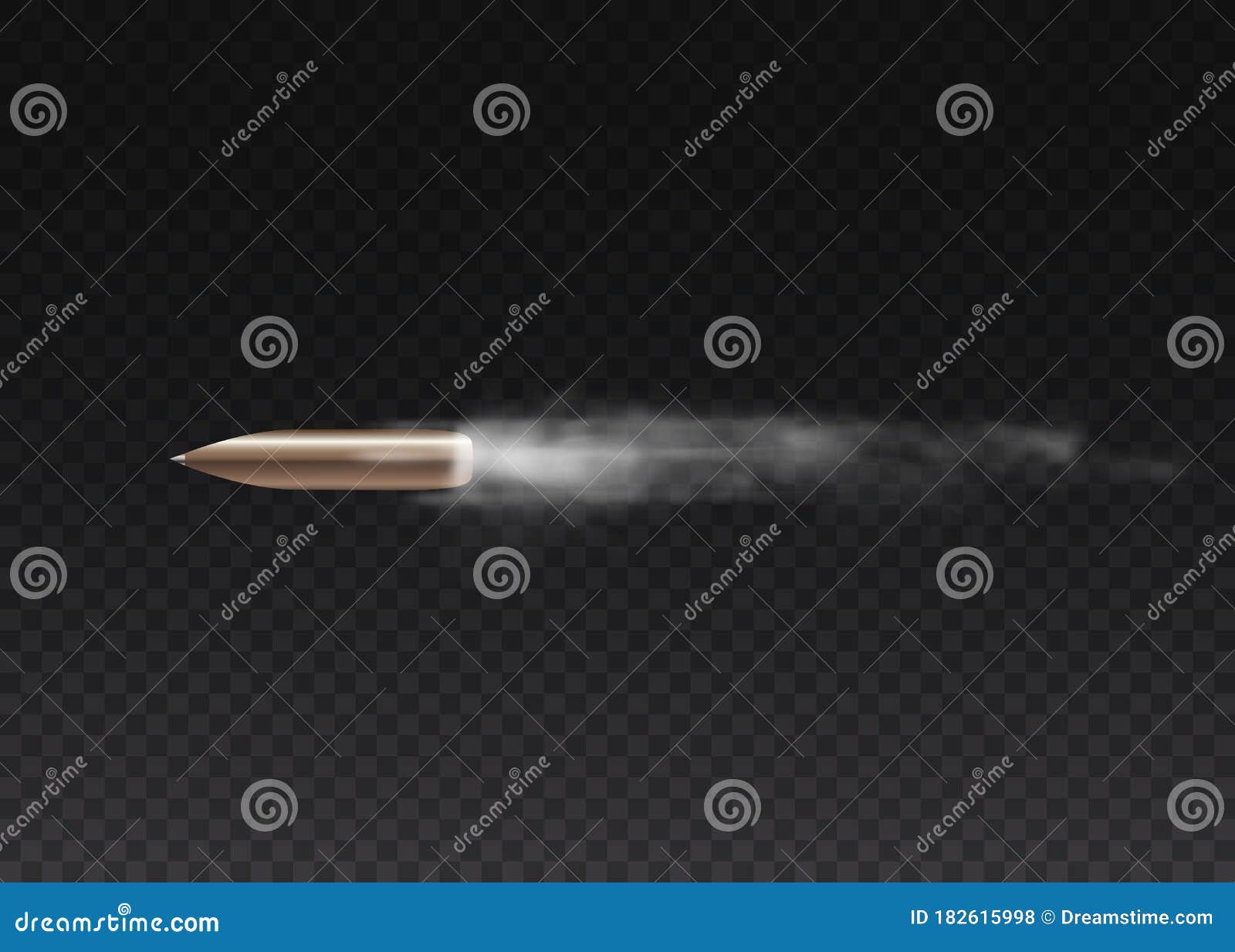 Bullet in motion. stock vector. Illustration of caliber - 182615998
