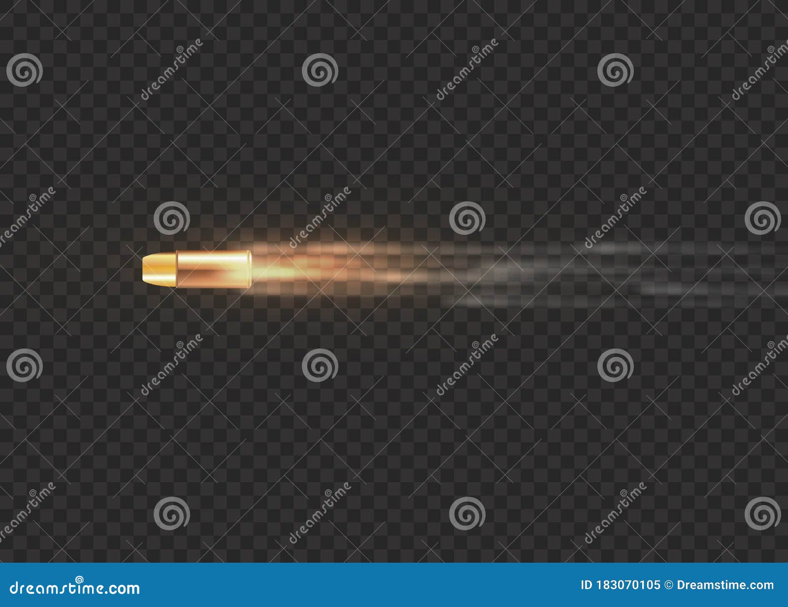 Bullet in motion. stock vector. Illustration of flight - 183070105