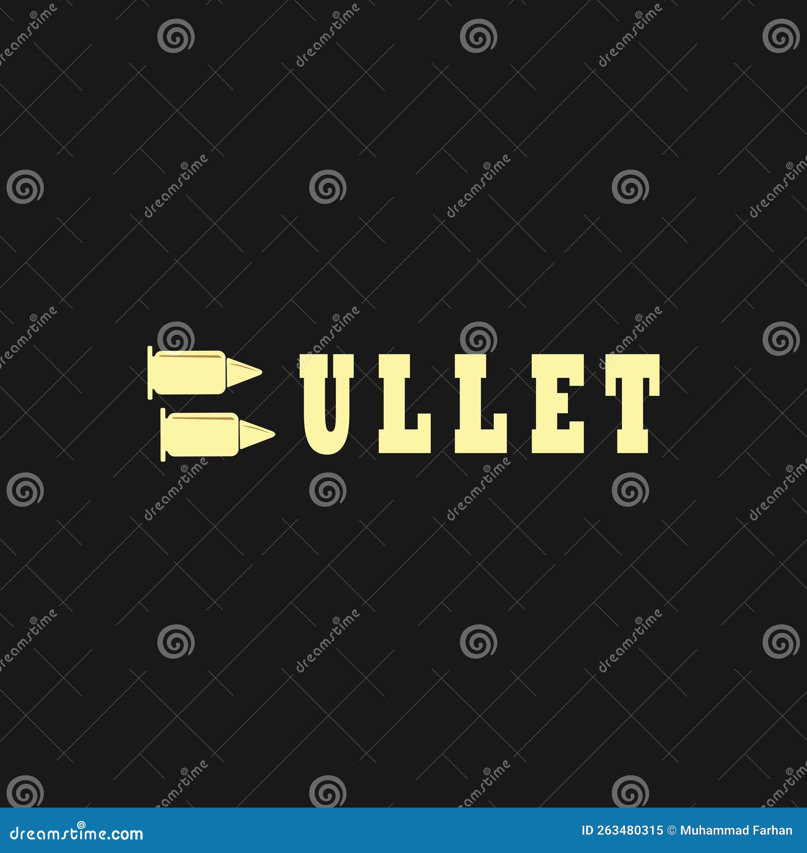 Bullet Word Logo, Wordmark Logo, Bullet Icon Stock Vector ...
