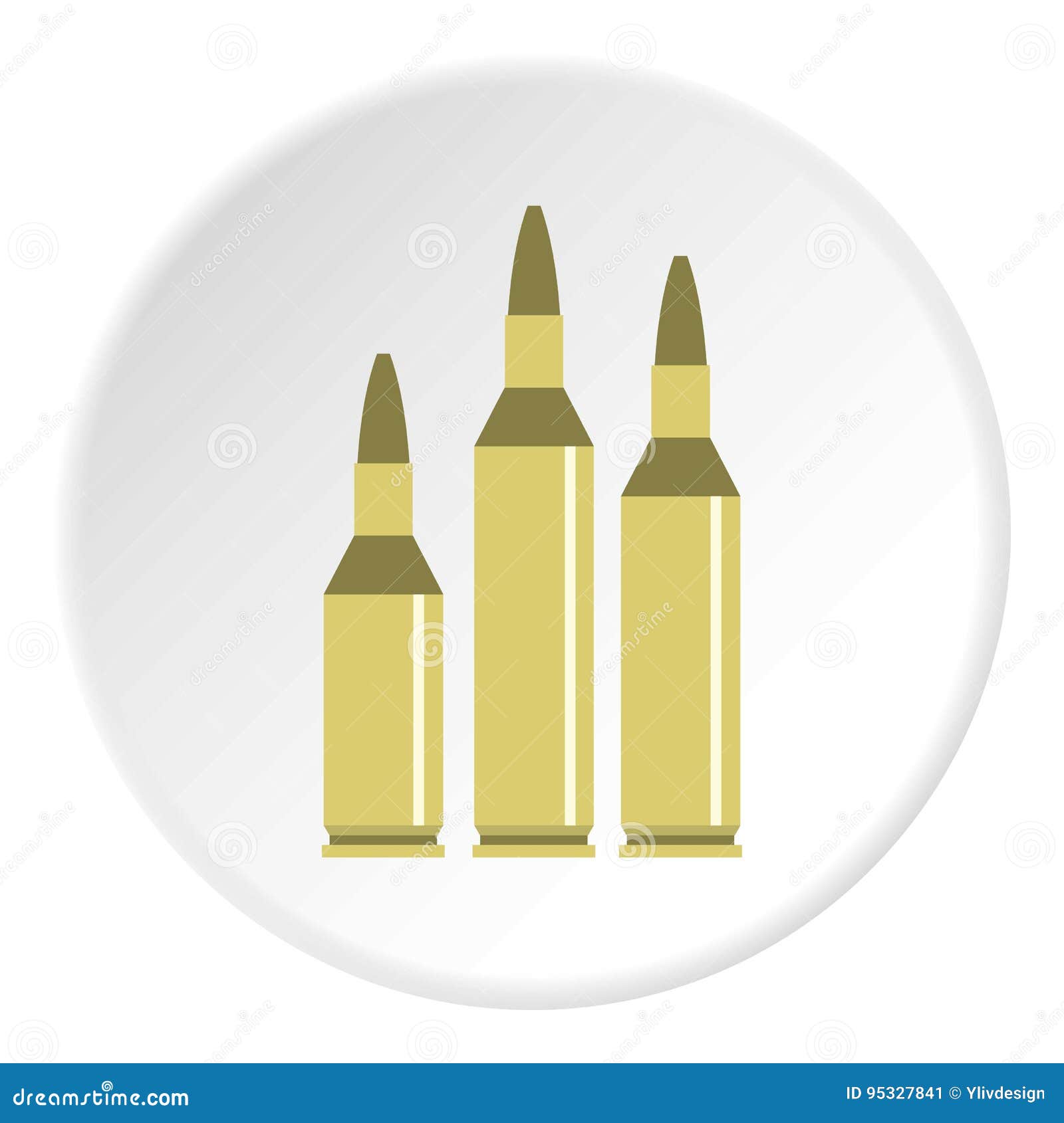 Bullet Ammunition Icon Circle Stock Vector - Illustration of pistol ...