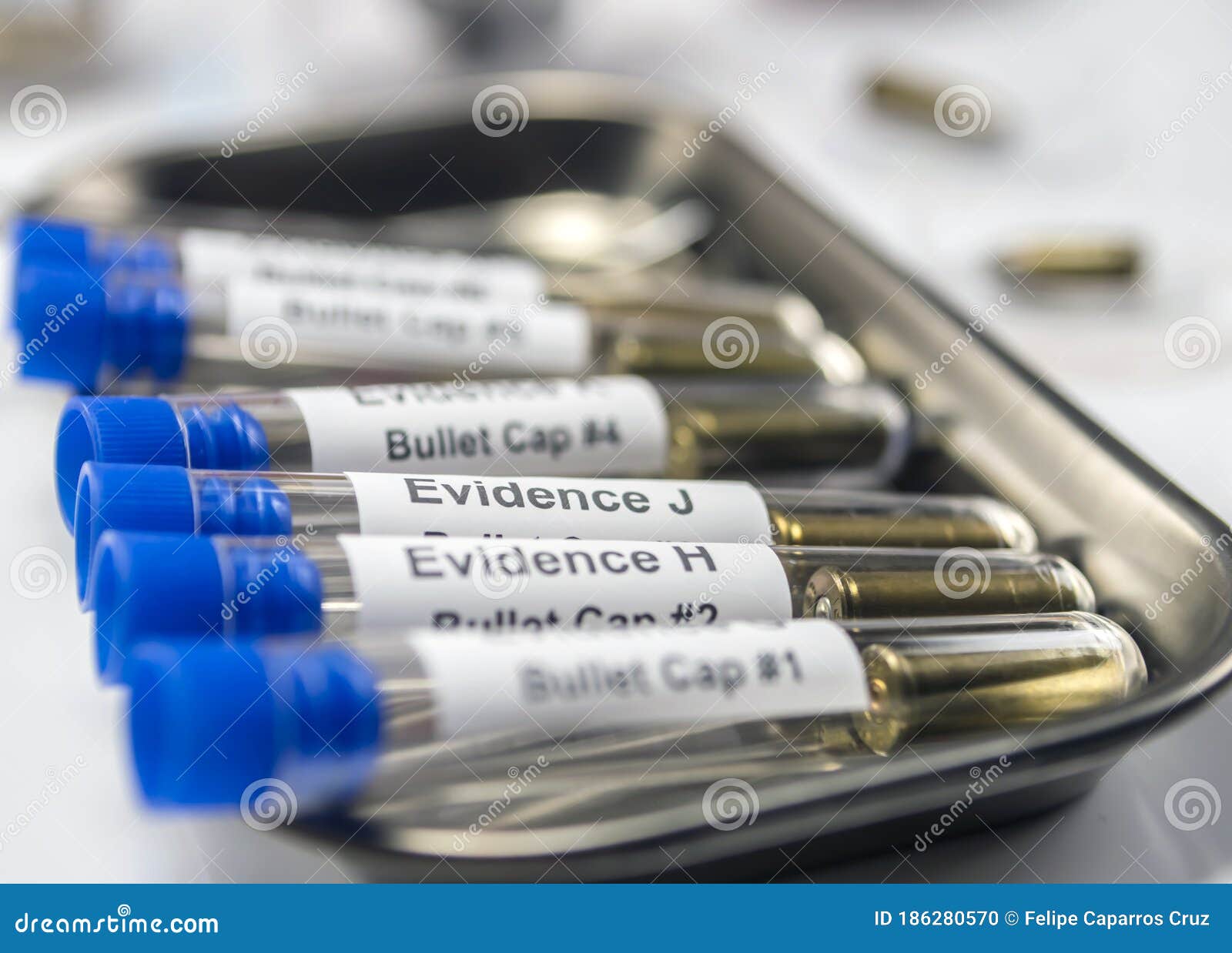Bullet in Ballistic Laboratory Stock Photo - Image of criminologist ...