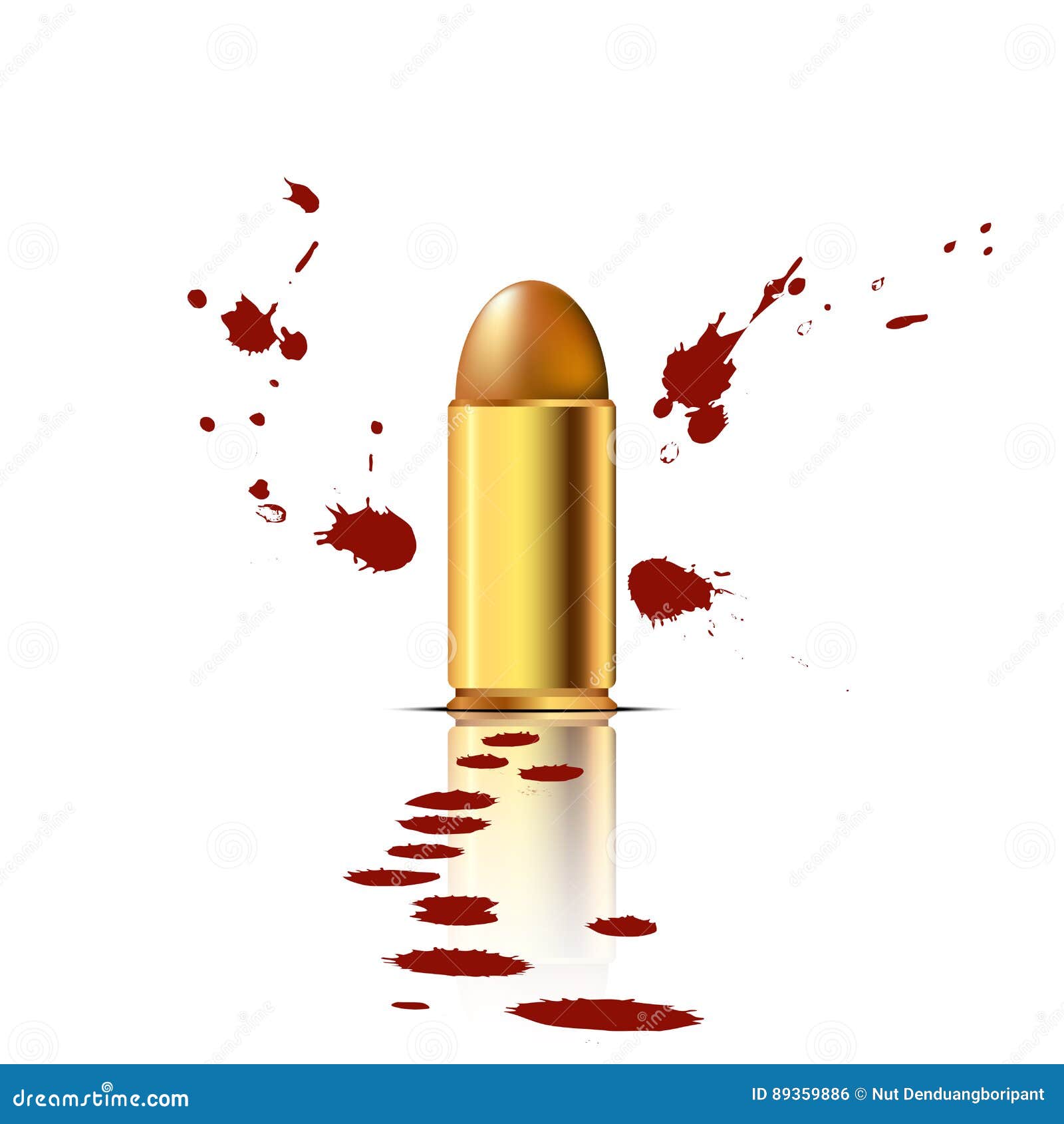 Bullet with Blood Background Stock Vector - Illustration of criminal ...