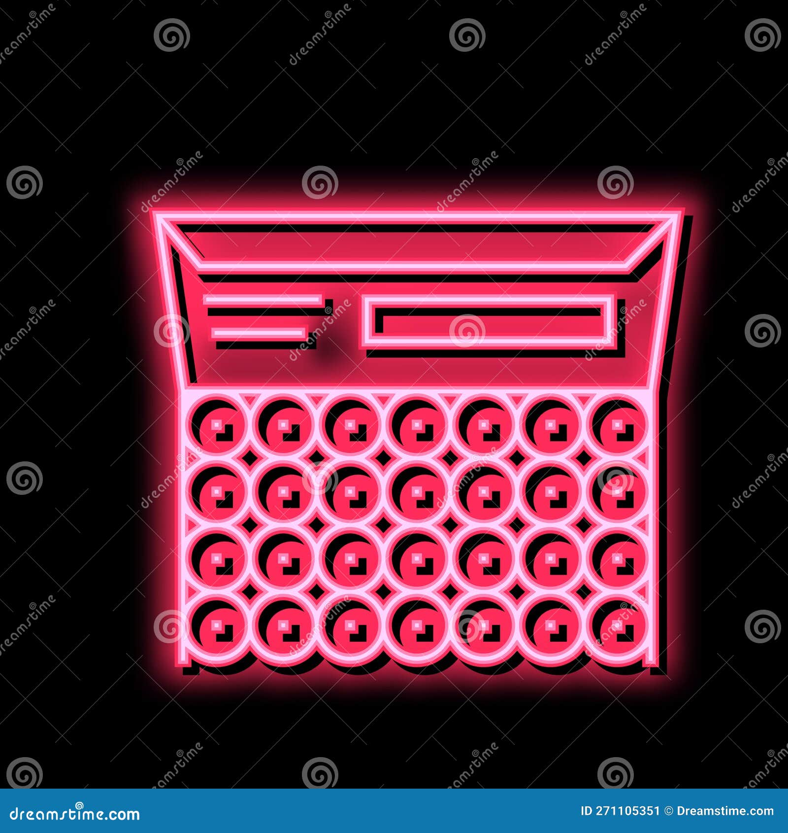 Bullet Box Neon Glow Icon Illustration Stock Vector - Illustration of ...