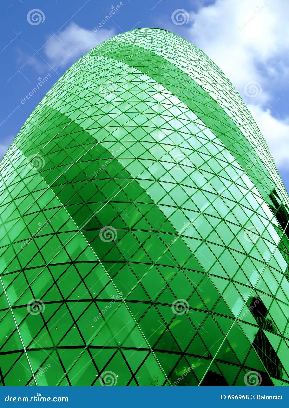 Bullet Building Alone Green Stock Photo - Image of reflection, green ...