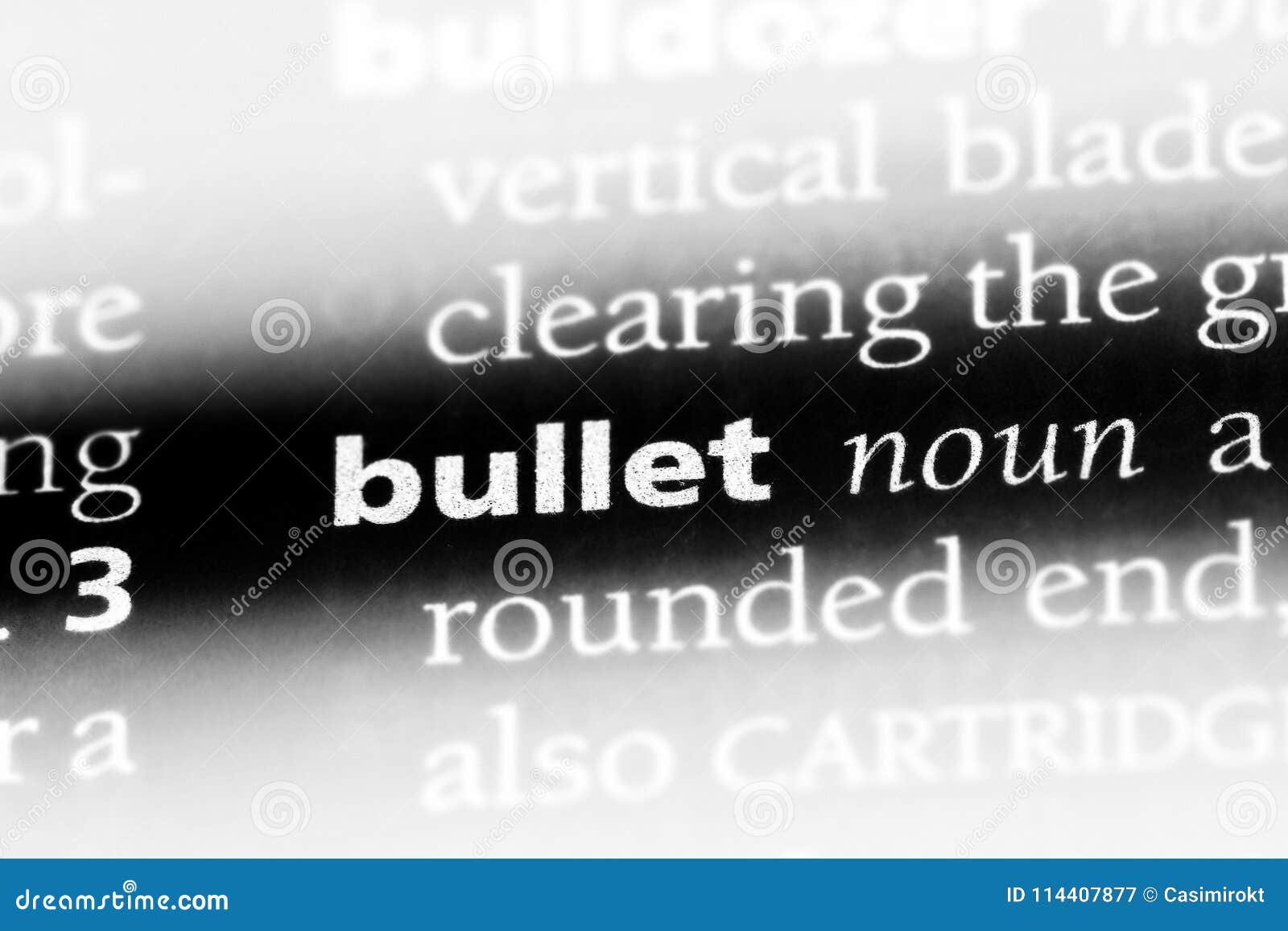 Bullet stock image. Image of text, concept, paper, english - 114407877
