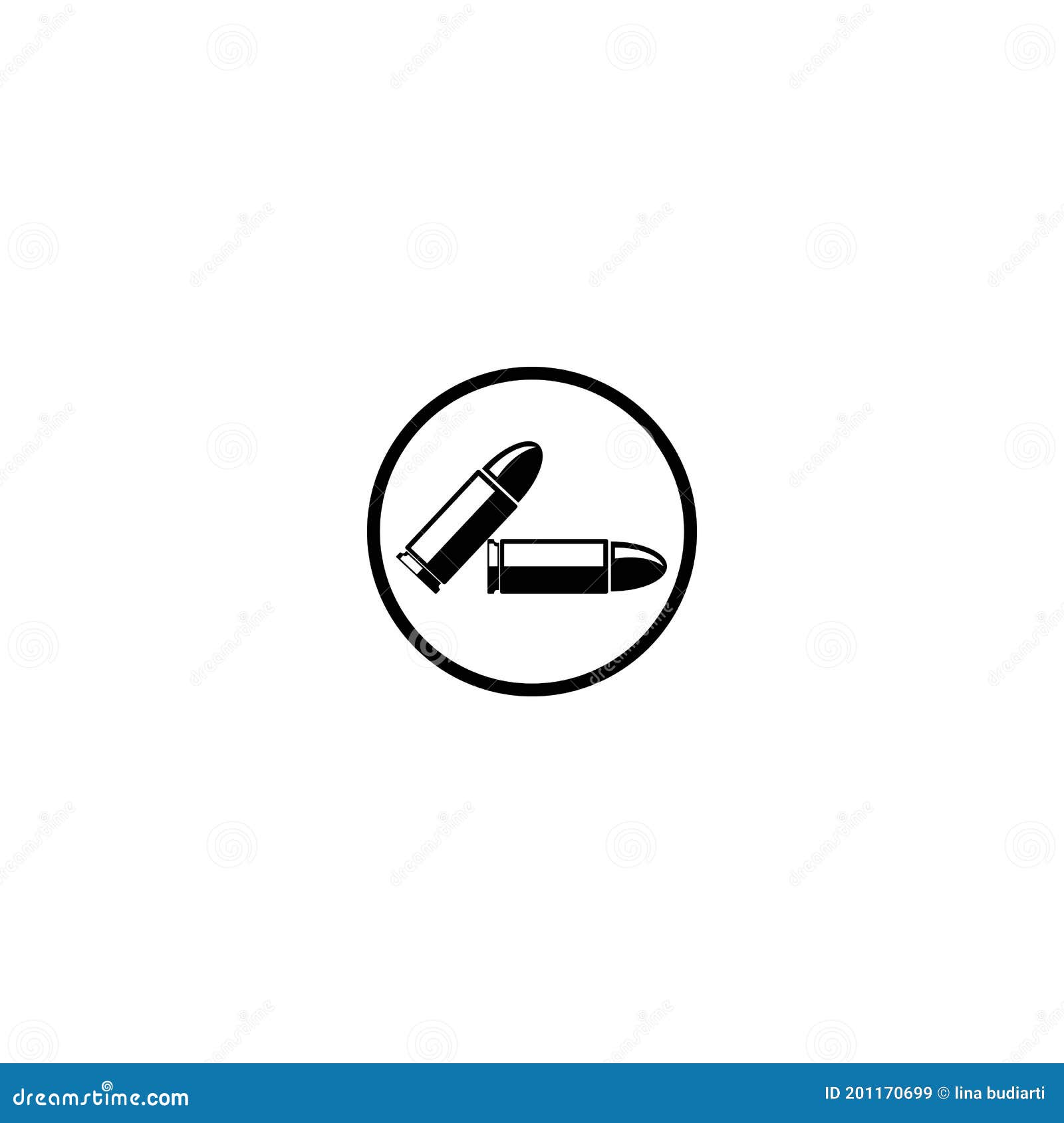 Bullet caliber logo stock vector. Illustration of isolated - 201170699