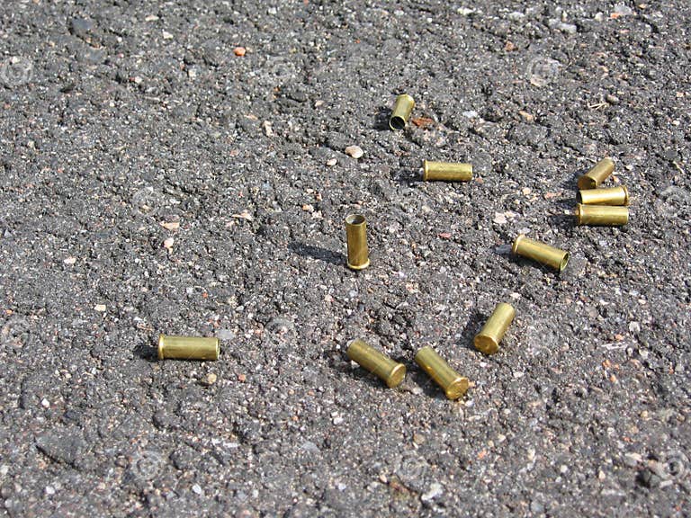 Bullet cases stock photo. Image of street, shoot, shootout - 6235306
