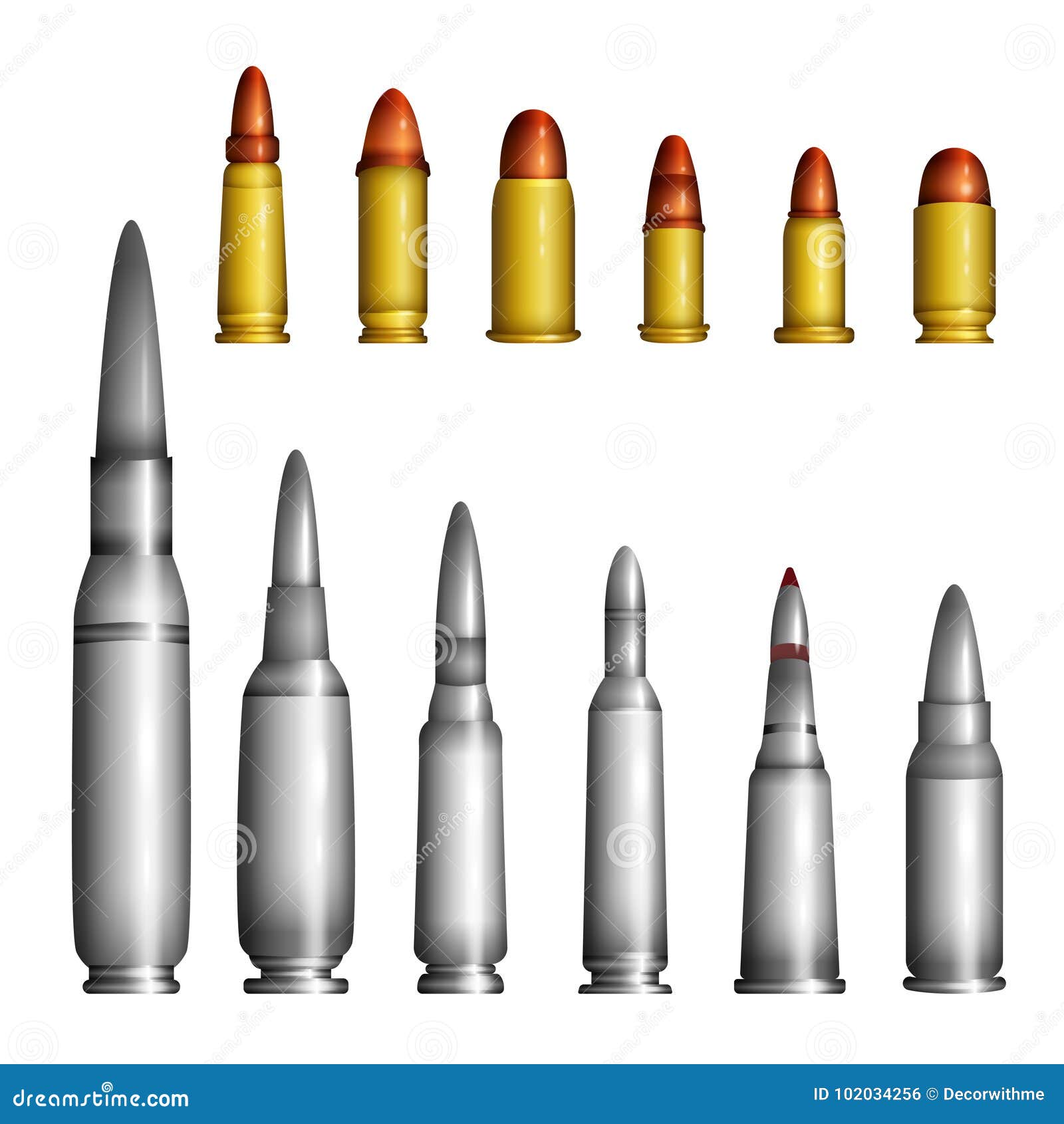 Shell Casings Falling Down On Green Screen - 3D Rendering Royalty-Free ...