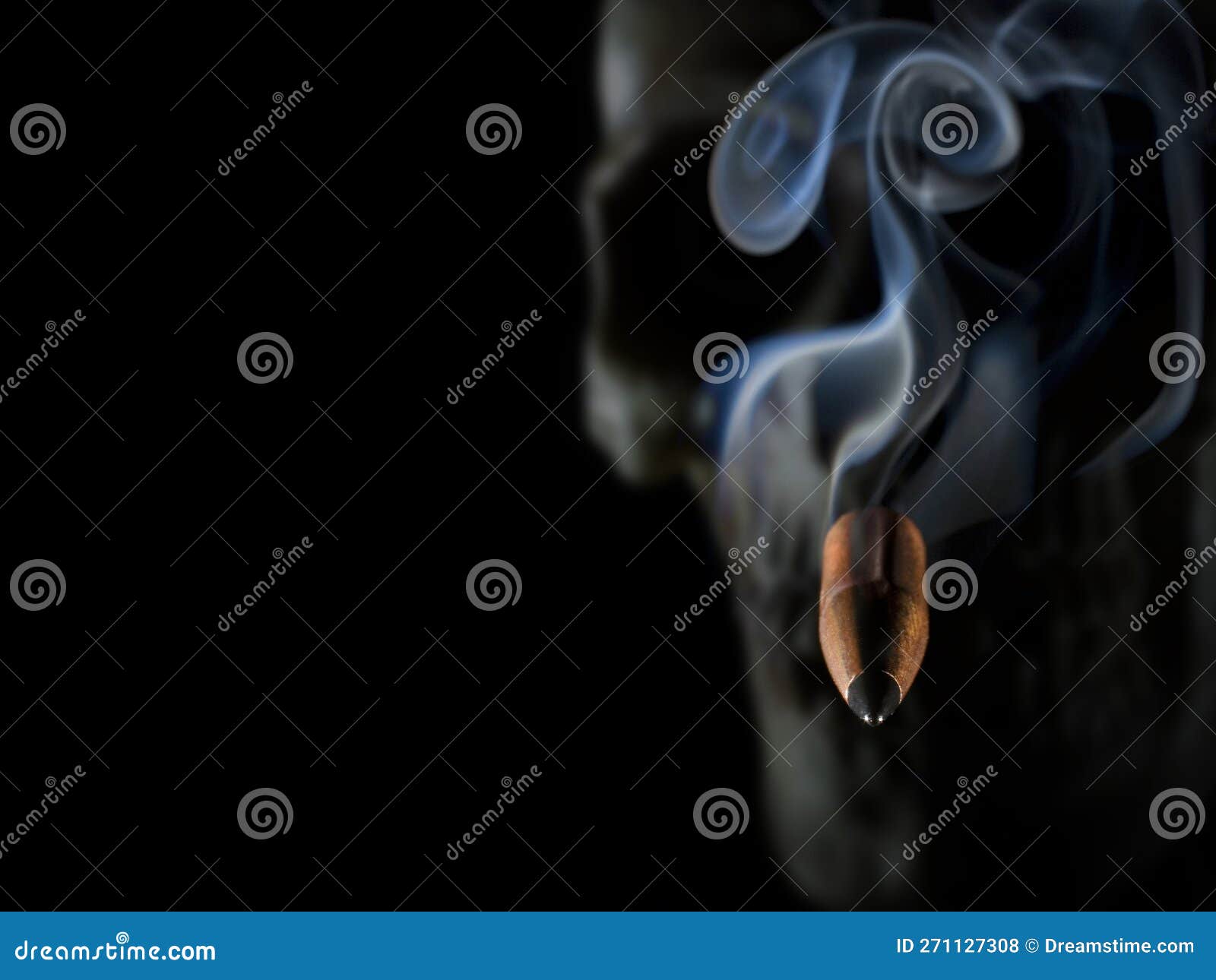 Bullet Coming Directly from a Skull Stock Photo - Image of death ...