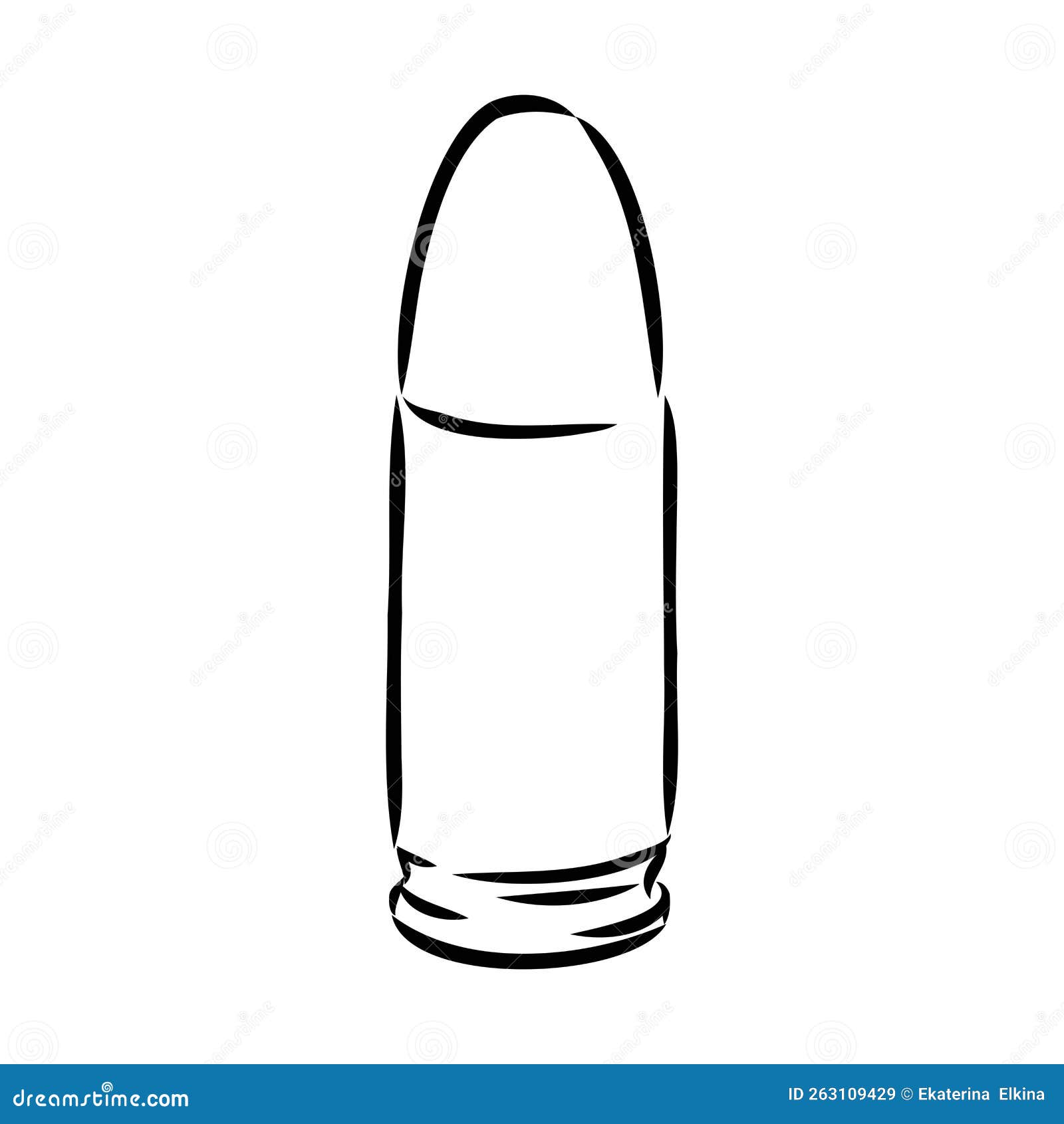 Bullet. Doodle Style Bullet Vector Stock Vector - Illustration of ammo ...