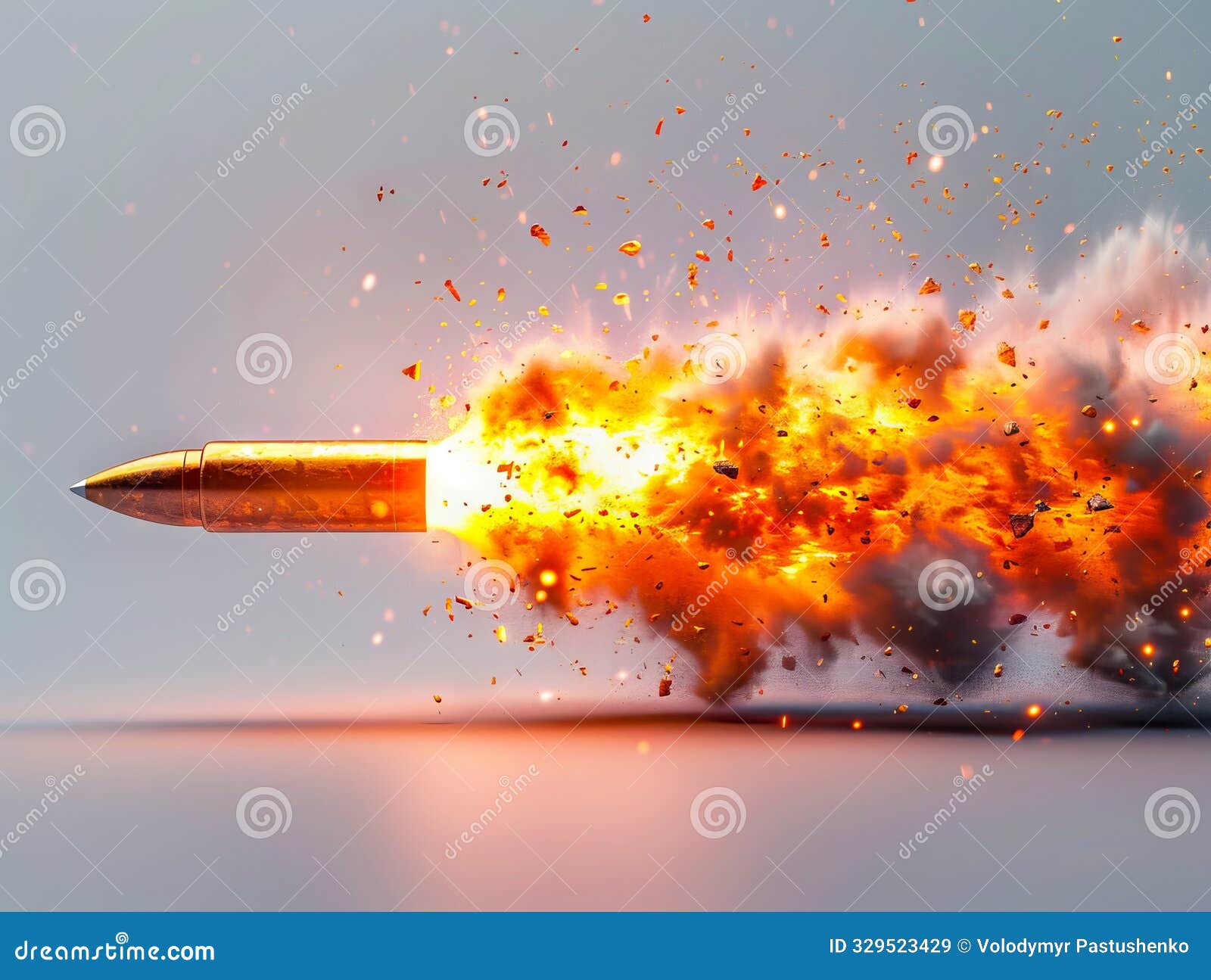 A Bullet is Exploding Out of the Ground Stock Image - Image of ...