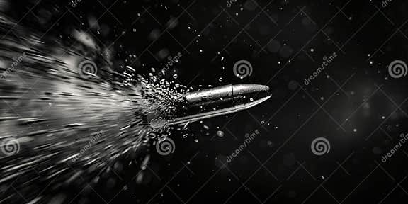 A Bullet is Exploding Out of the Water Stock Image - Image of stand ...