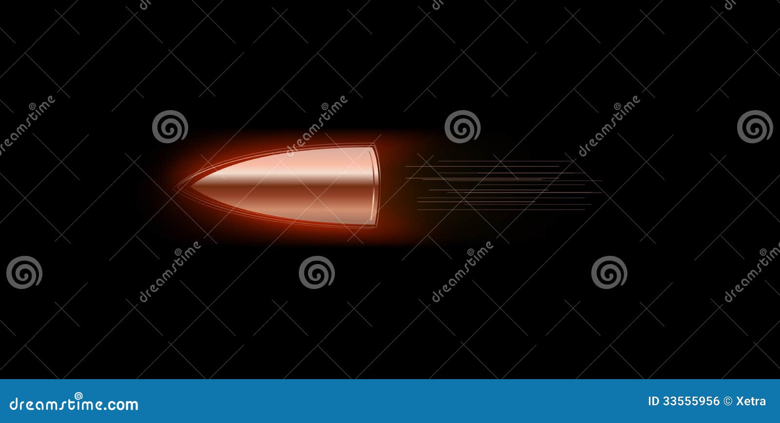 Bullet with fire flame stock illustration. Illustration of fast - 33555956