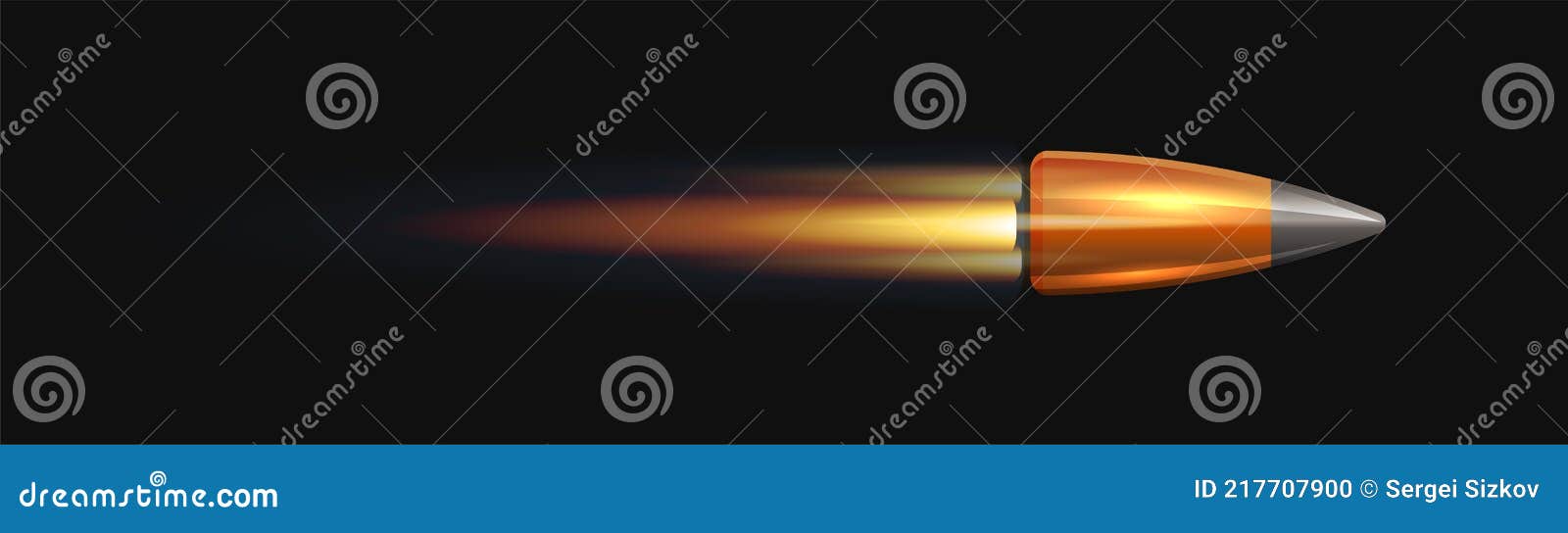 Bullet in Flame on Black Background. Vector Stock Vector - Illustration ...