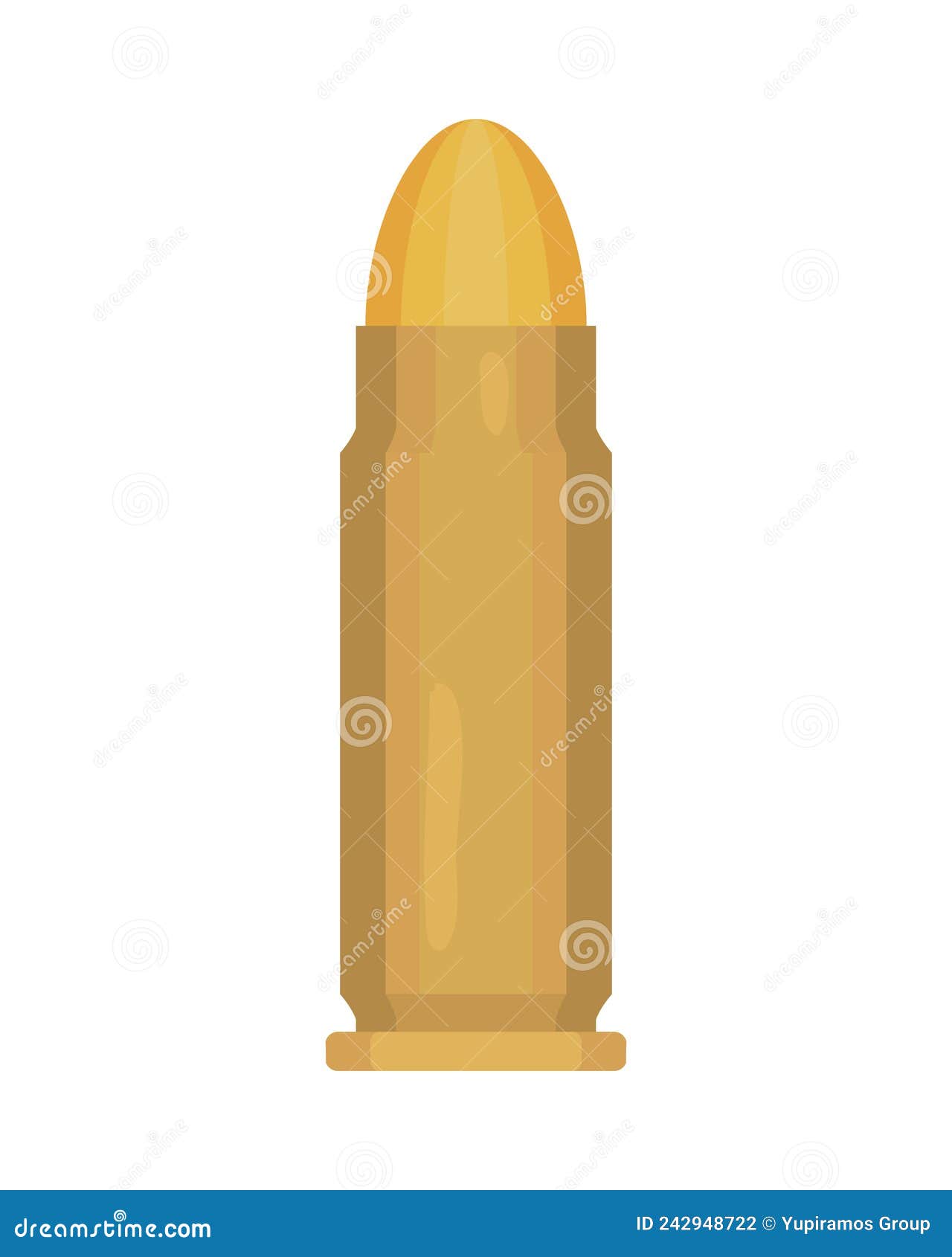 Bullet flat icon stock vector. Illustration of ammunition - 242948722