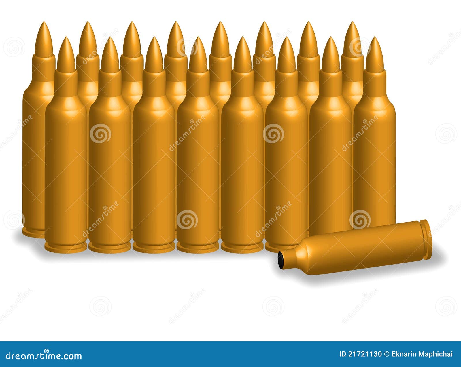 Bullet golden stock illustration. Illustration of charge - 21721130