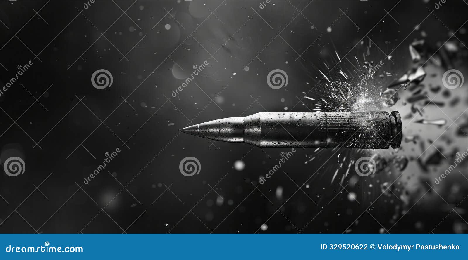 A Bullet Hitting a Bullet with a Bullet Casing Stock Photo - Image of ...
