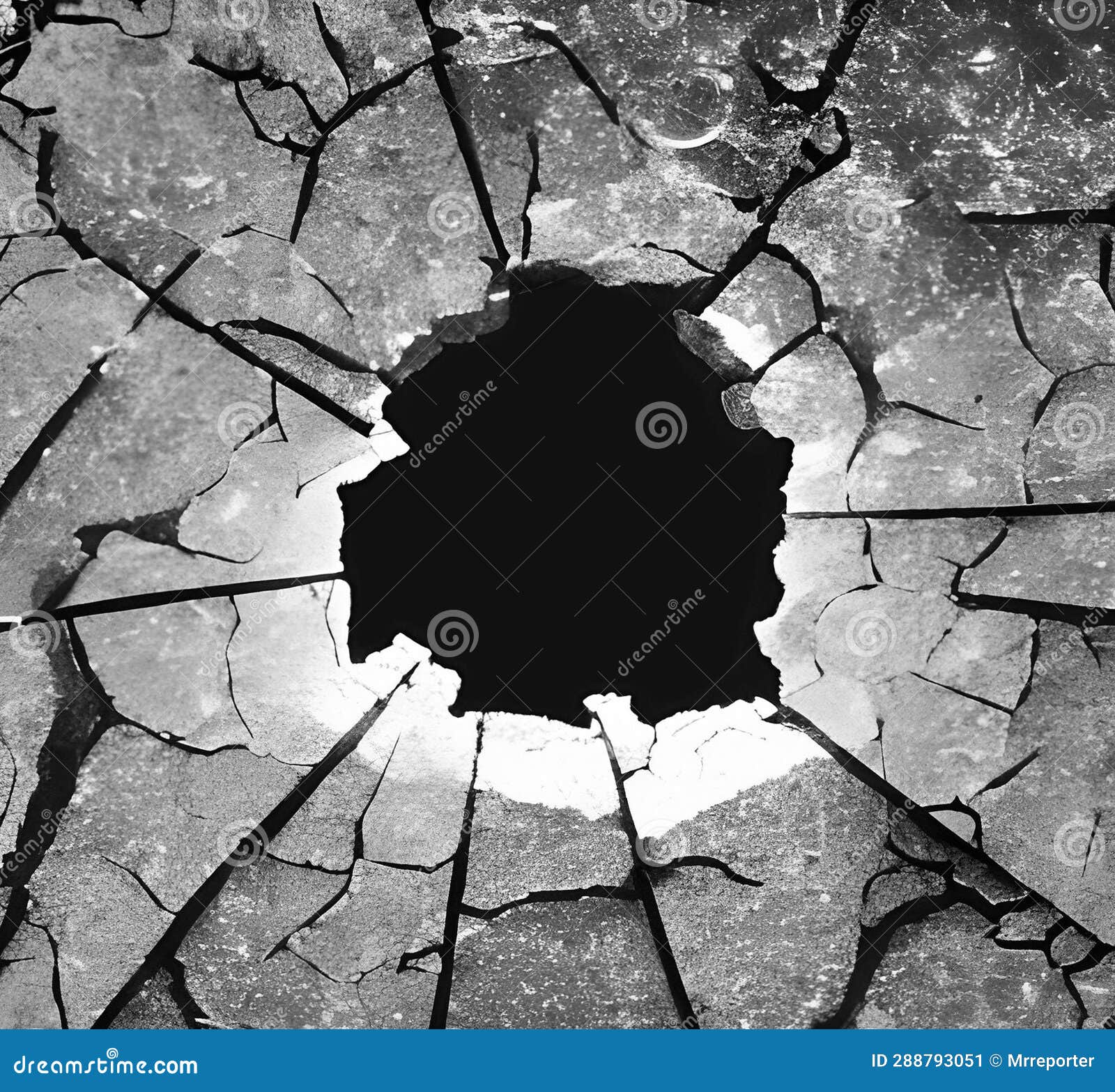 Bullet hole in the armor stock illustration. Illustration of thick ...