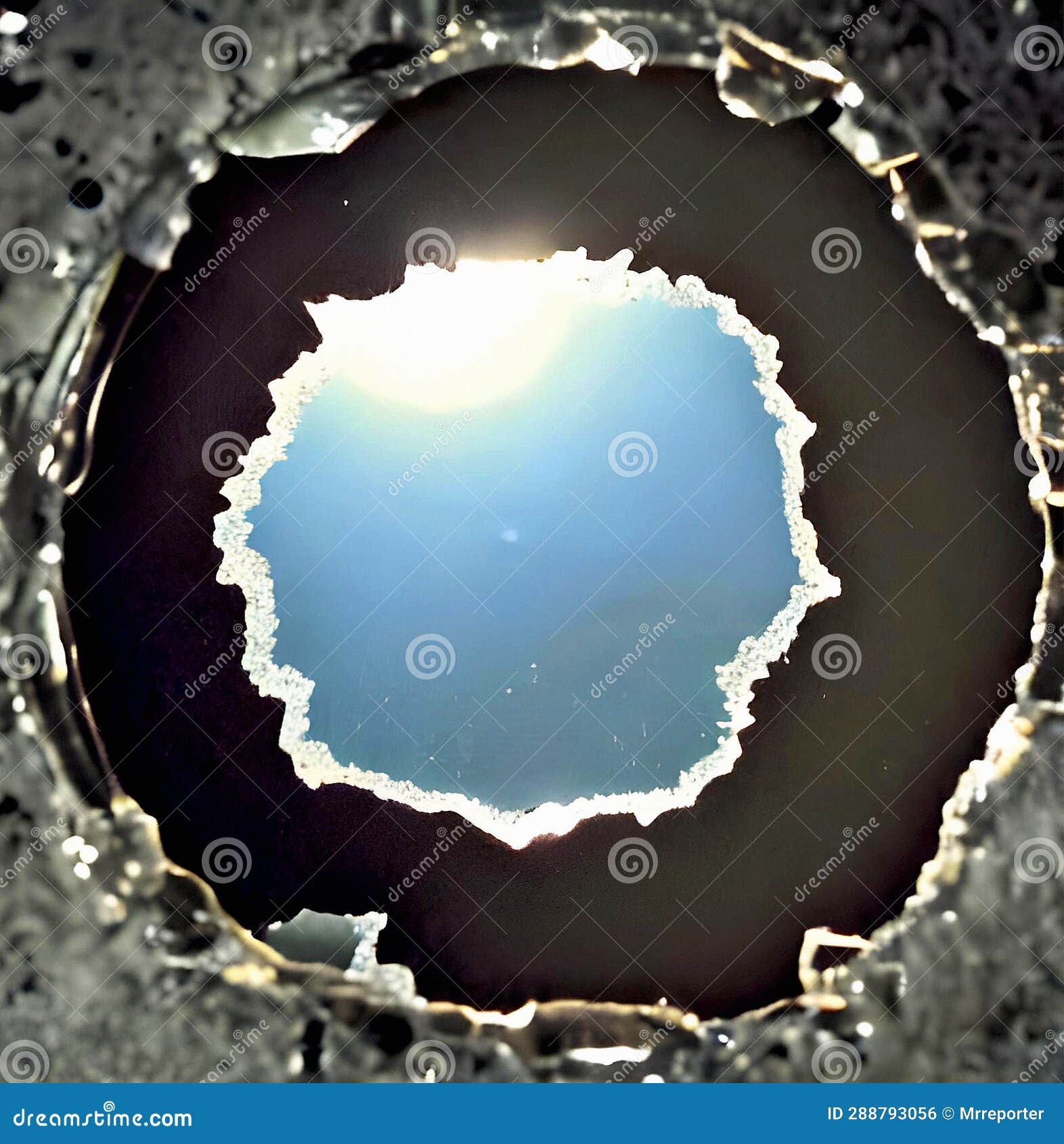 Bullet hole in the armor stock illustration. Illustration of criminal ...