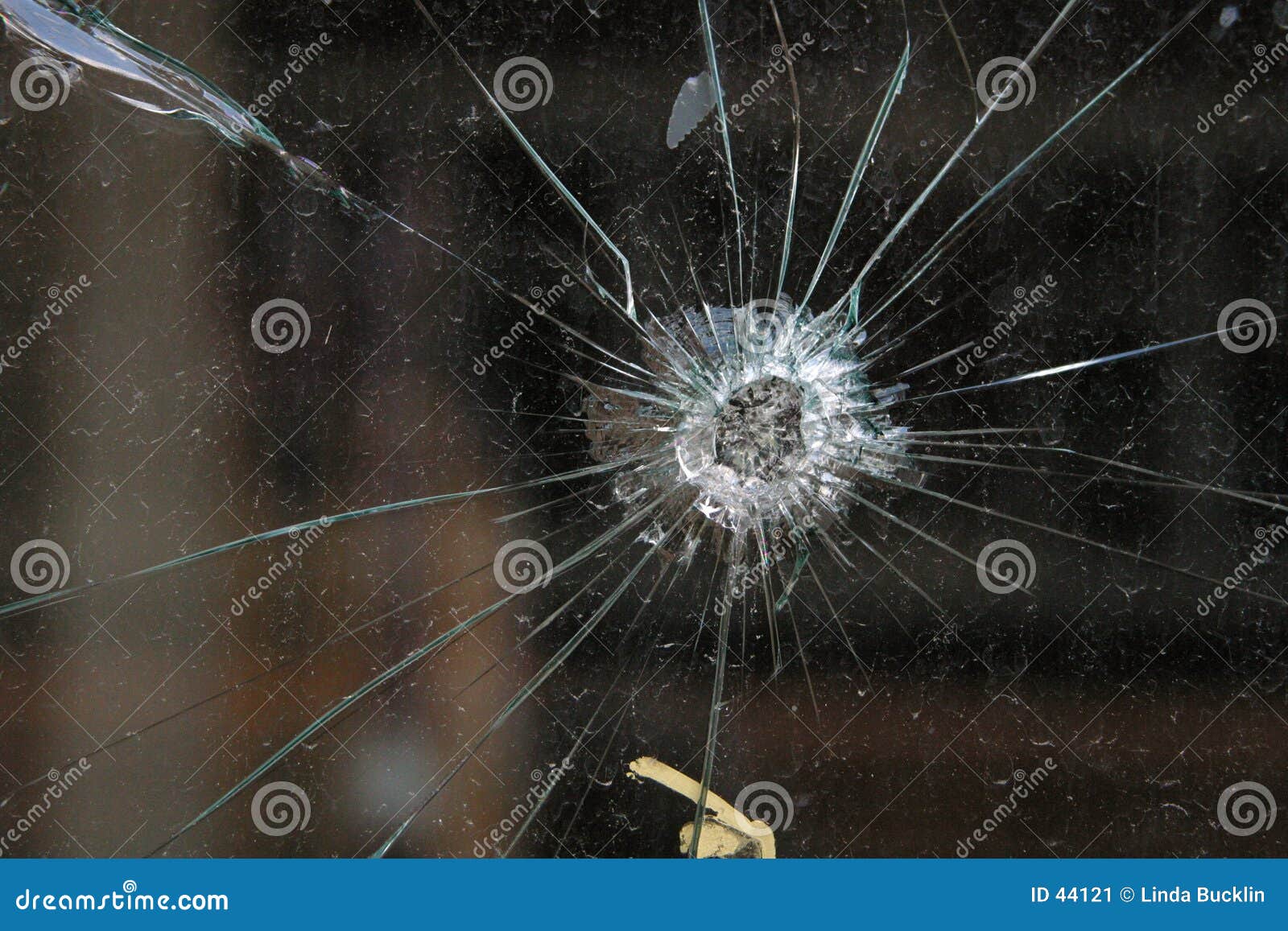 Bullet Hole in Glass stock image. Image of criminal, urban - 44121