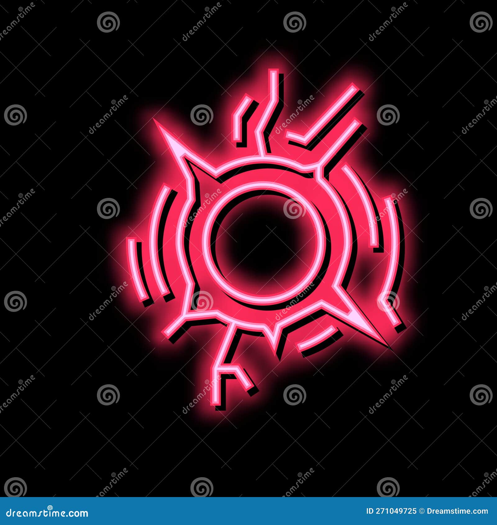 Bullet Hole Neon Glow Icon Illustration Stock Vector - Illustration of ...