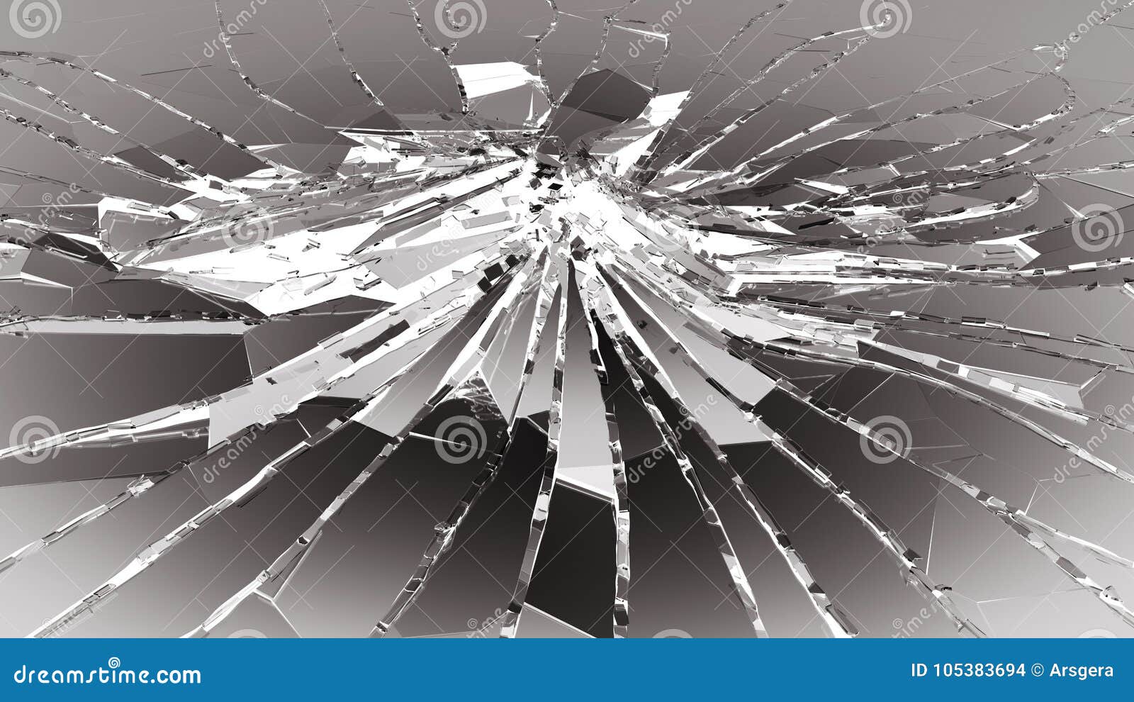Bullet Hole Pieces of Shattered or Smashed Glass Stock Illustration ...