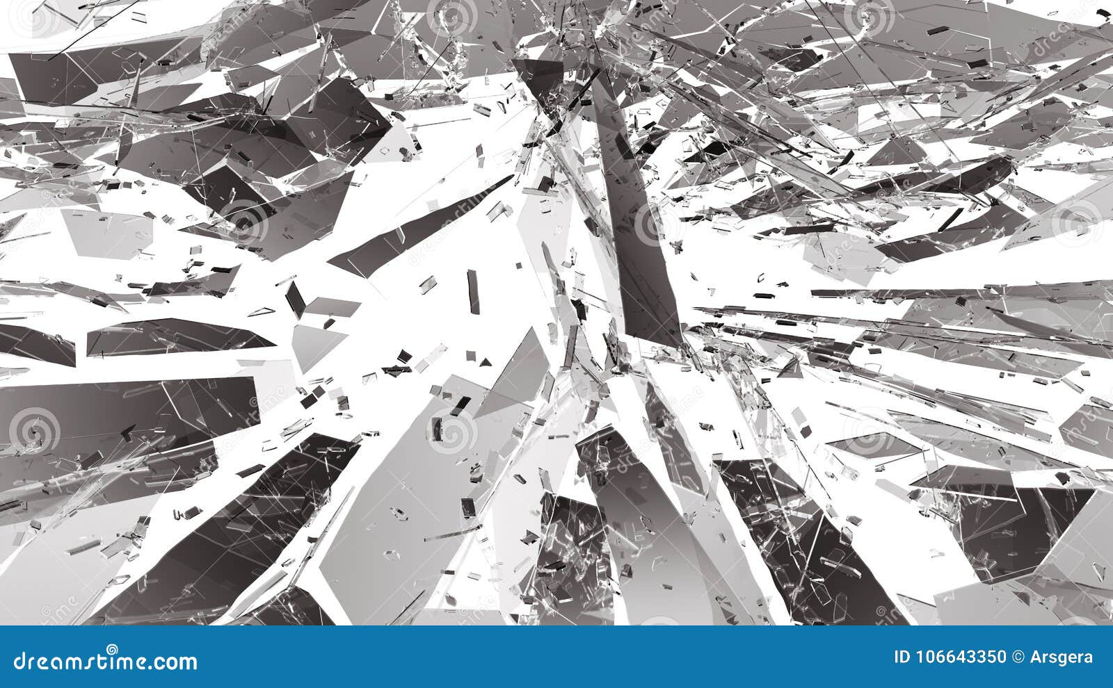 Bullet Hole and Pieces of Shattered or Smashed Glass Stock Illustration ...