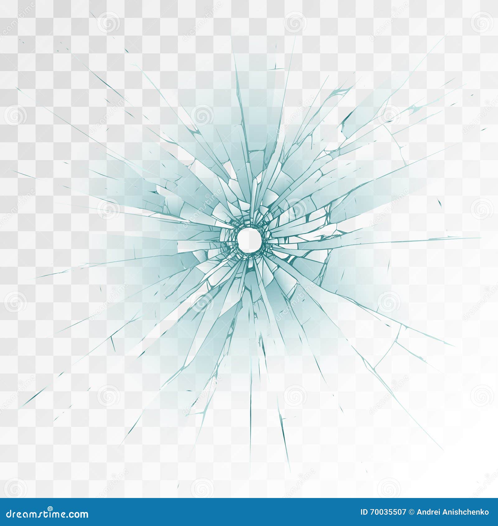 Bullet Hole In Transparent Glass Cartoon Vector | CartoonDealer.com ...