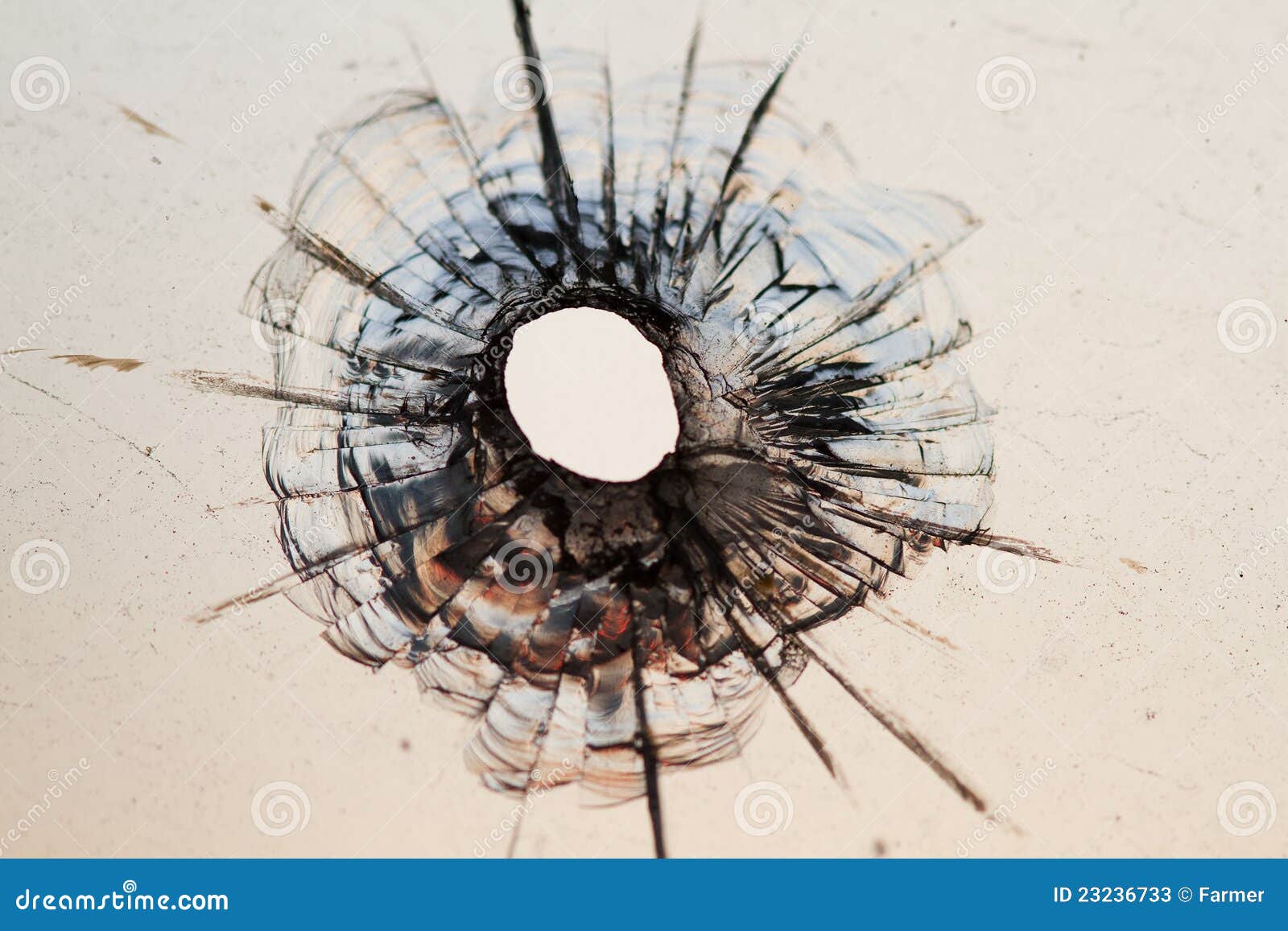Bullet hole in window stock image. Image of dangerous - 23236733