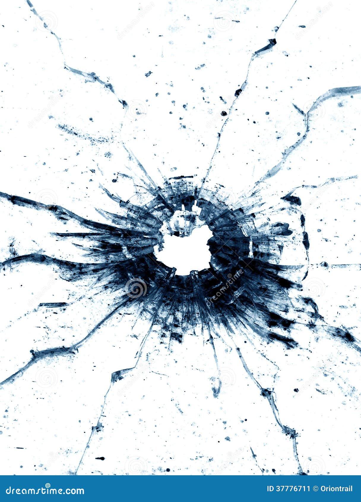 Bullet hole in window stock image. Image of blue, fractured - 37776711