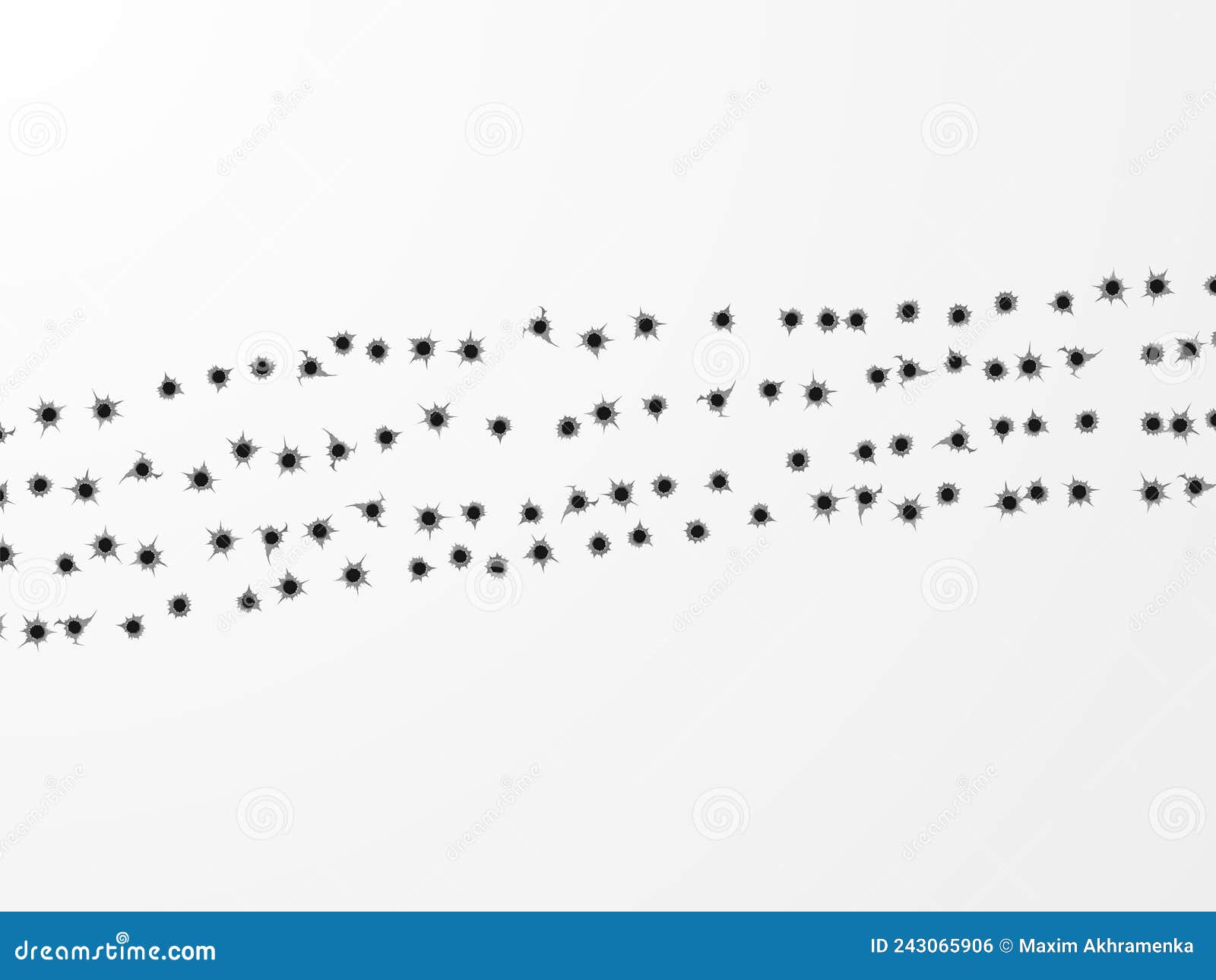 Bullet Holes Arranged in Horizontal Lines. Stock Vector - Illustration ...