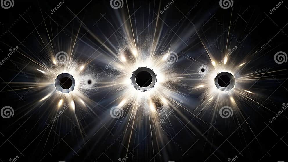 Bullet Holes on a Black Background Stock Image - Image of crushed ...
