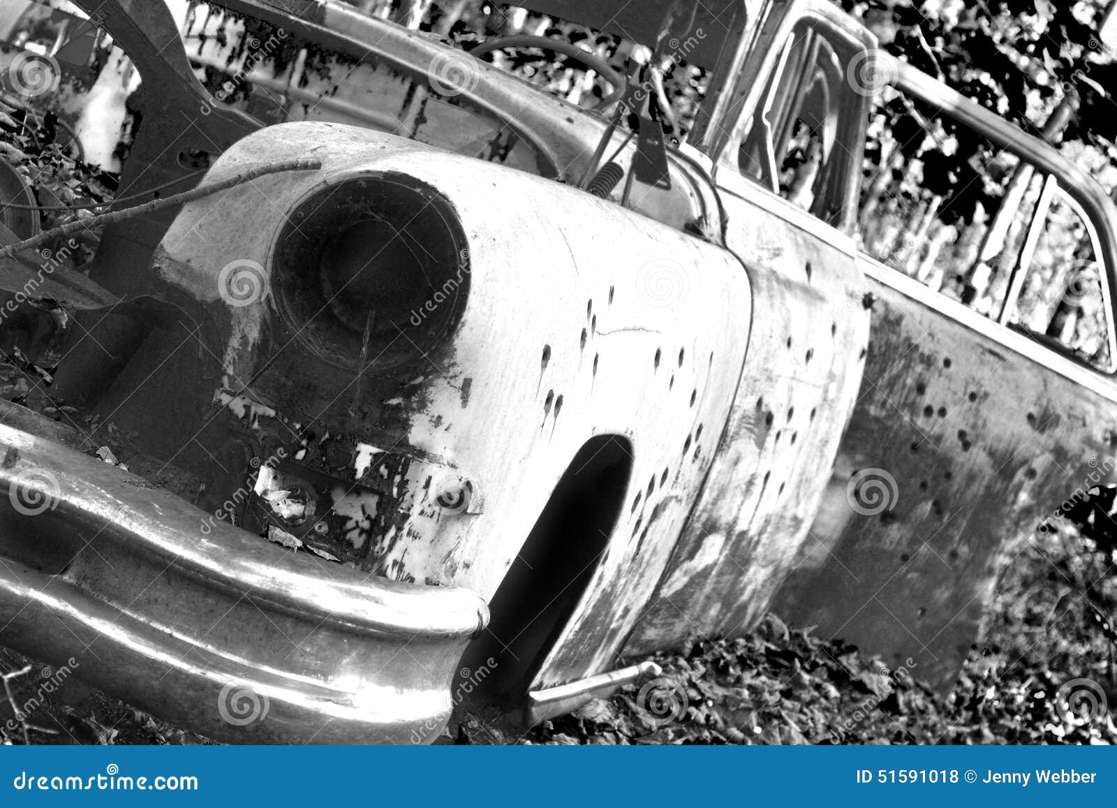 Bullet Holes in a Junk Car stock photo. Image of rusty - 51591018