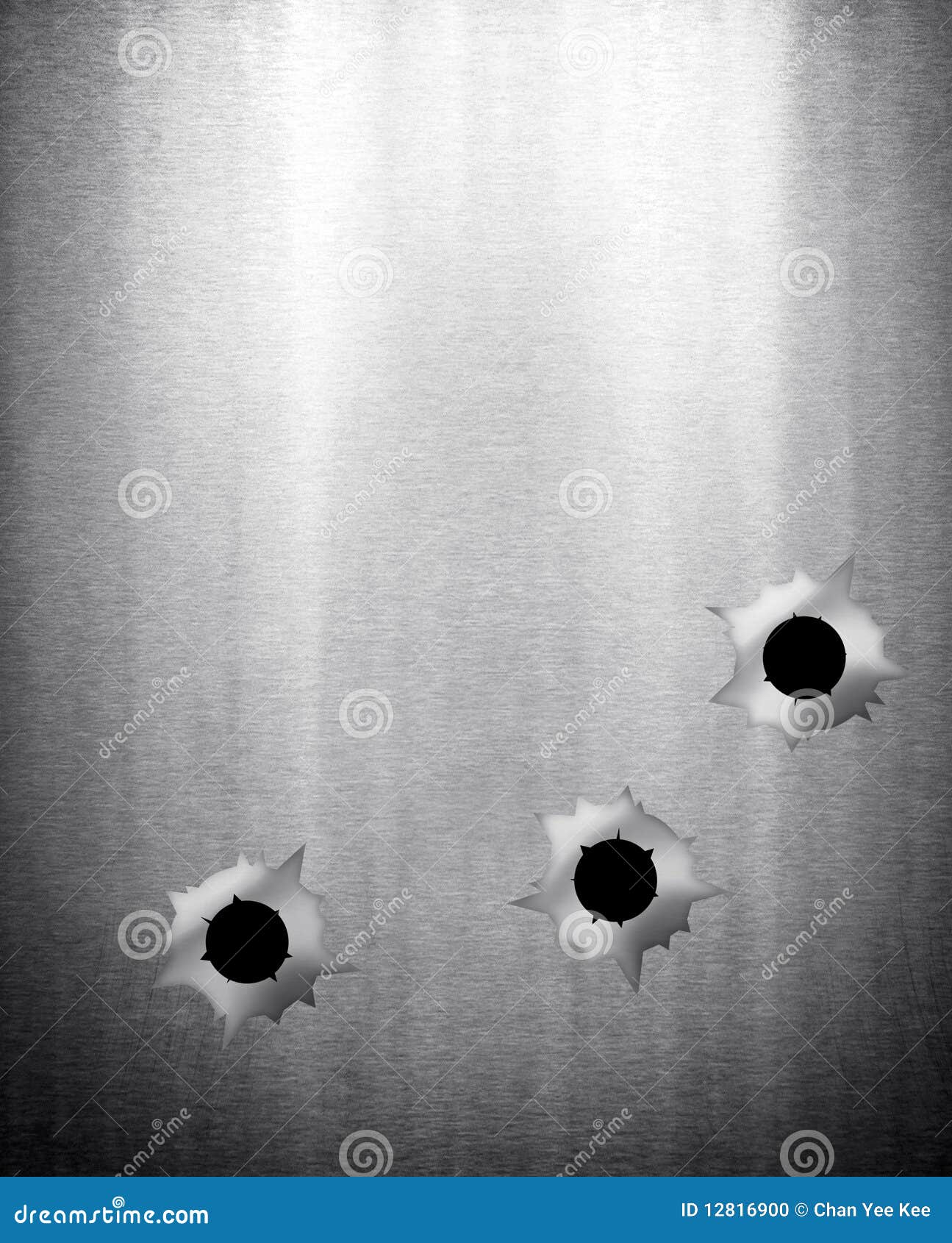 Bullet Holes in Metal Plate Stock Illustration - Illustration of break ...